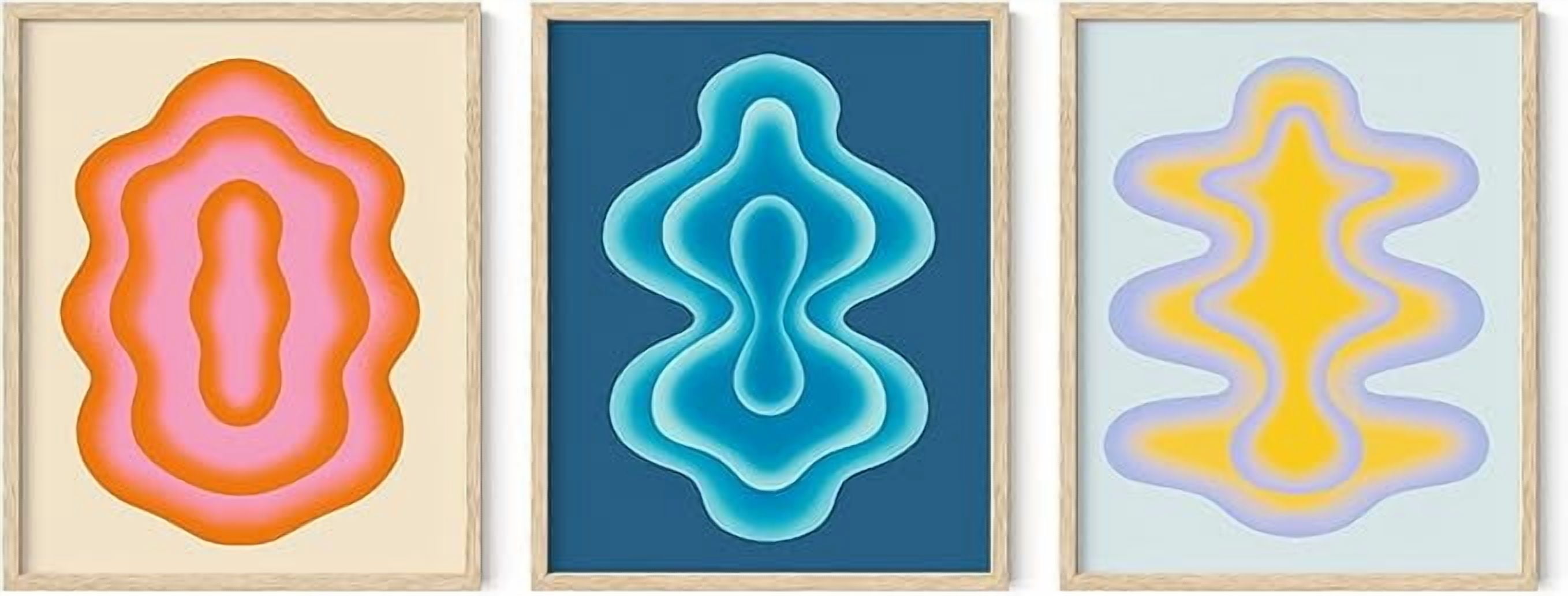 HAUS AND HUES Retro Posters For Room Aesthetic - Set of 3 Colorful Wall ...