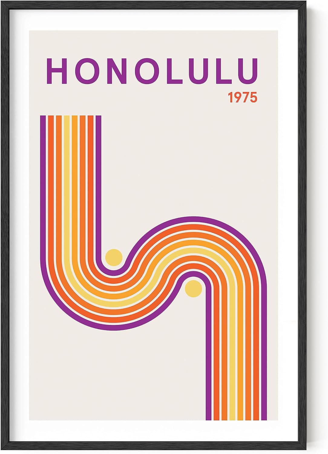 HAUS AND HUES Retro Vintage Travel Posters - Abstract Art, Honolulu ...