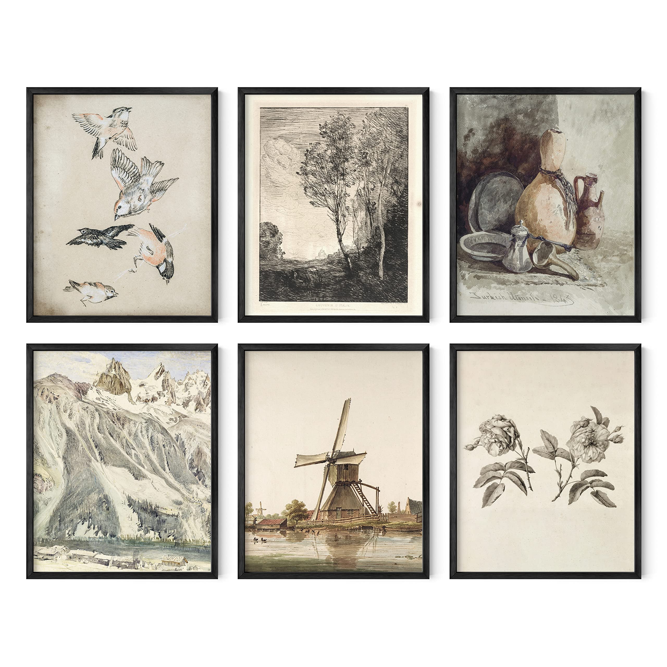 HAUS AND HUES Rustic Farm Animal Pictures Set of 6, Farmhouse Wall Art ...