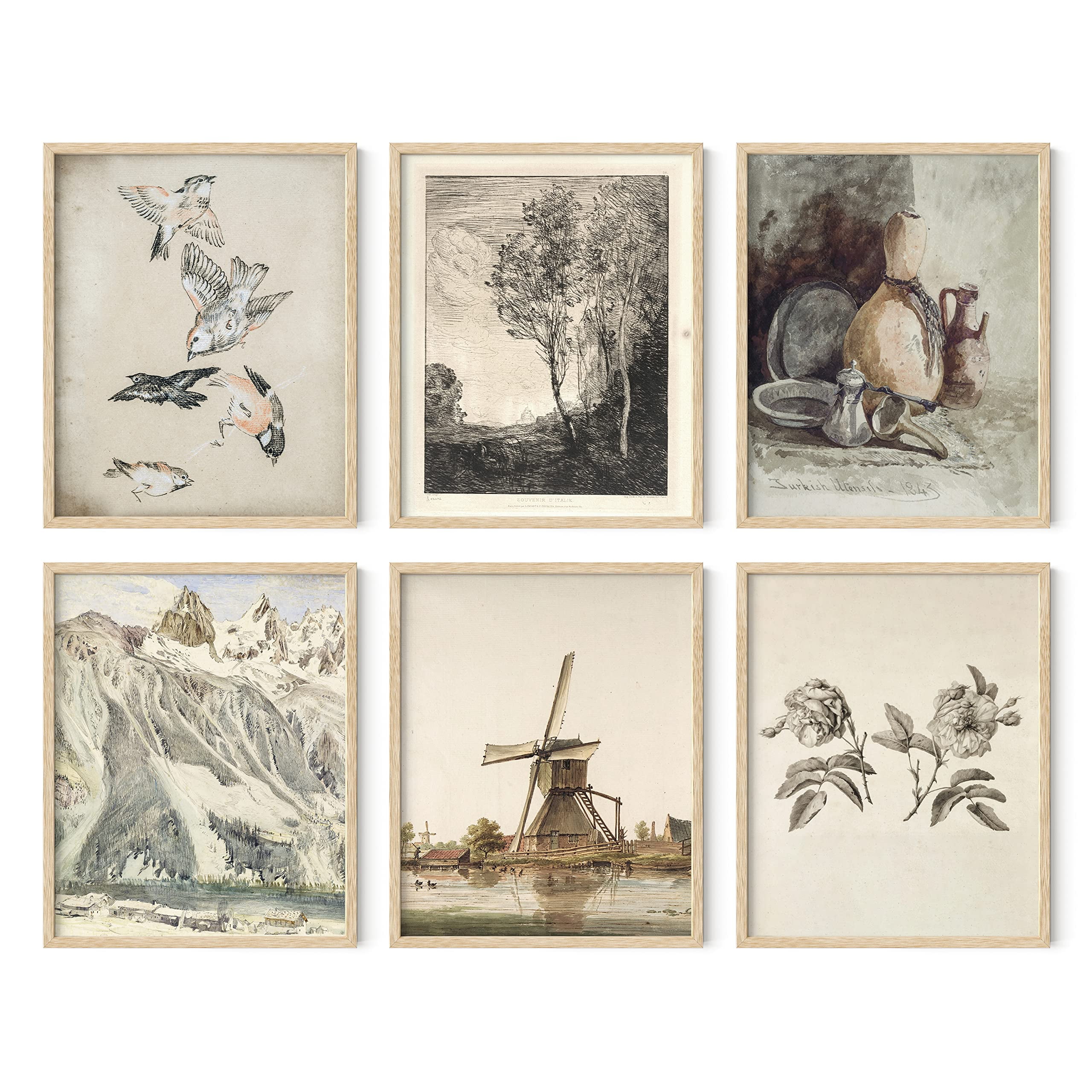 HAUS AND HUES Rustic Farm Animal Pictures Set of 6, Farmhouse Wall Art ...