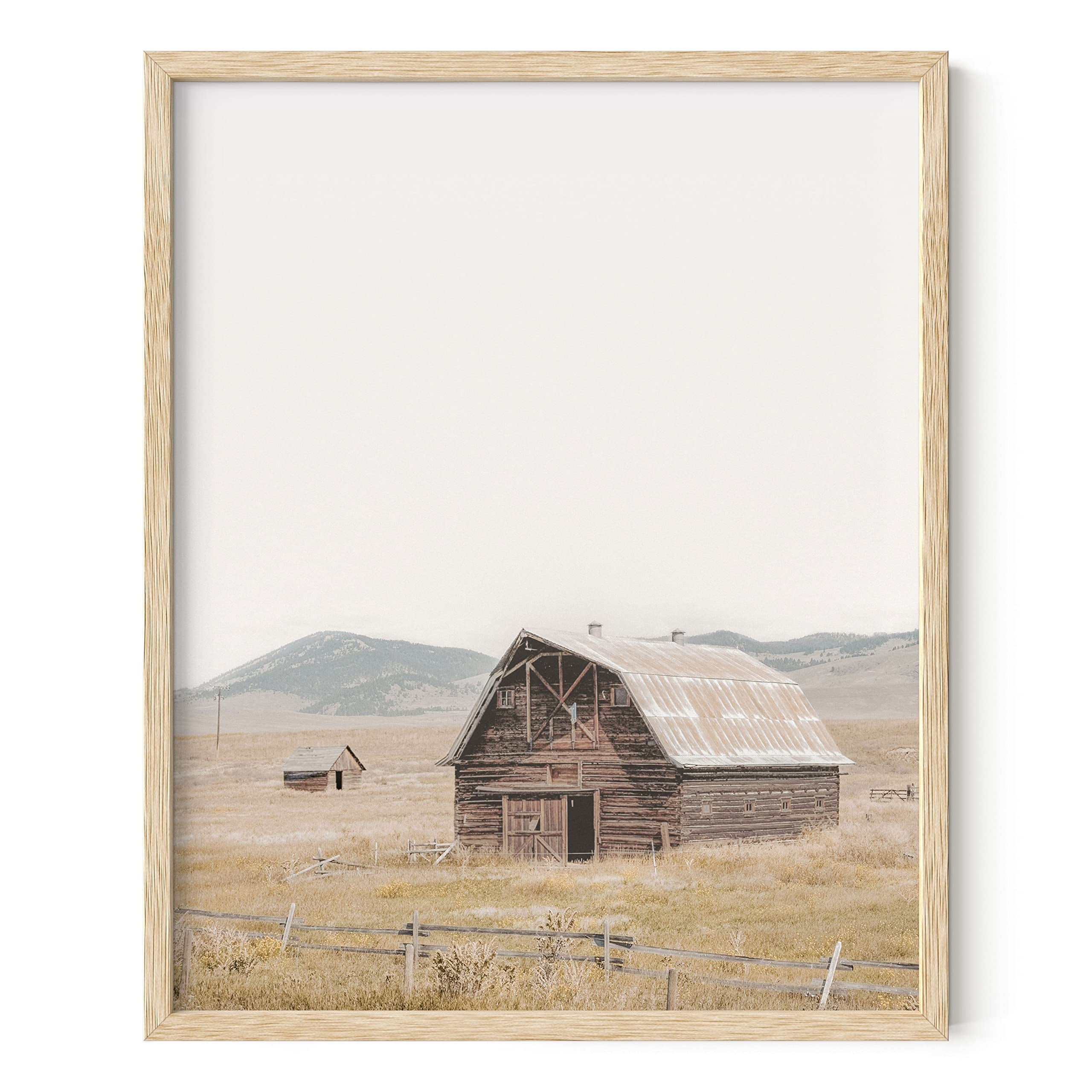 HAUS AND HUES Rustic Framed Pictures - Ski Alaska Framed, Wood ...