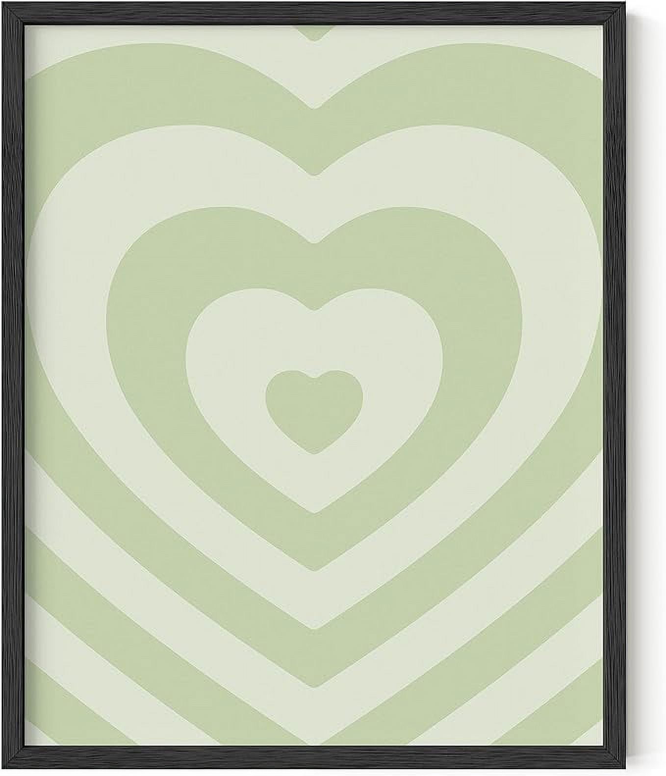 HAUS AND HUES Sage Green Wall Décor – Teen Wall Art Hearts Sage Green ...