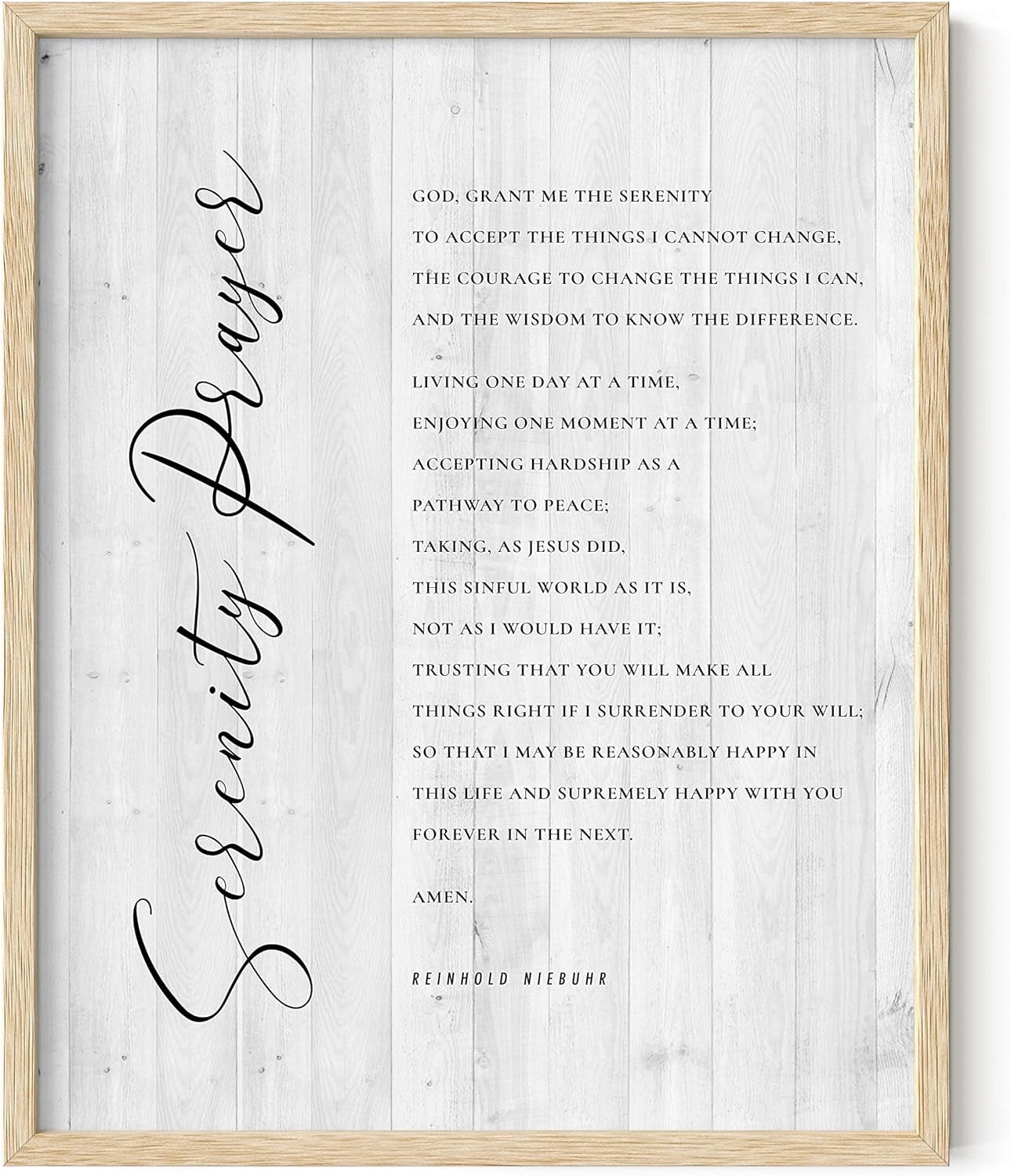 HAUS AND HUES Serenity Prayer Wall Art Print - Bible Verse Decor Wall ...