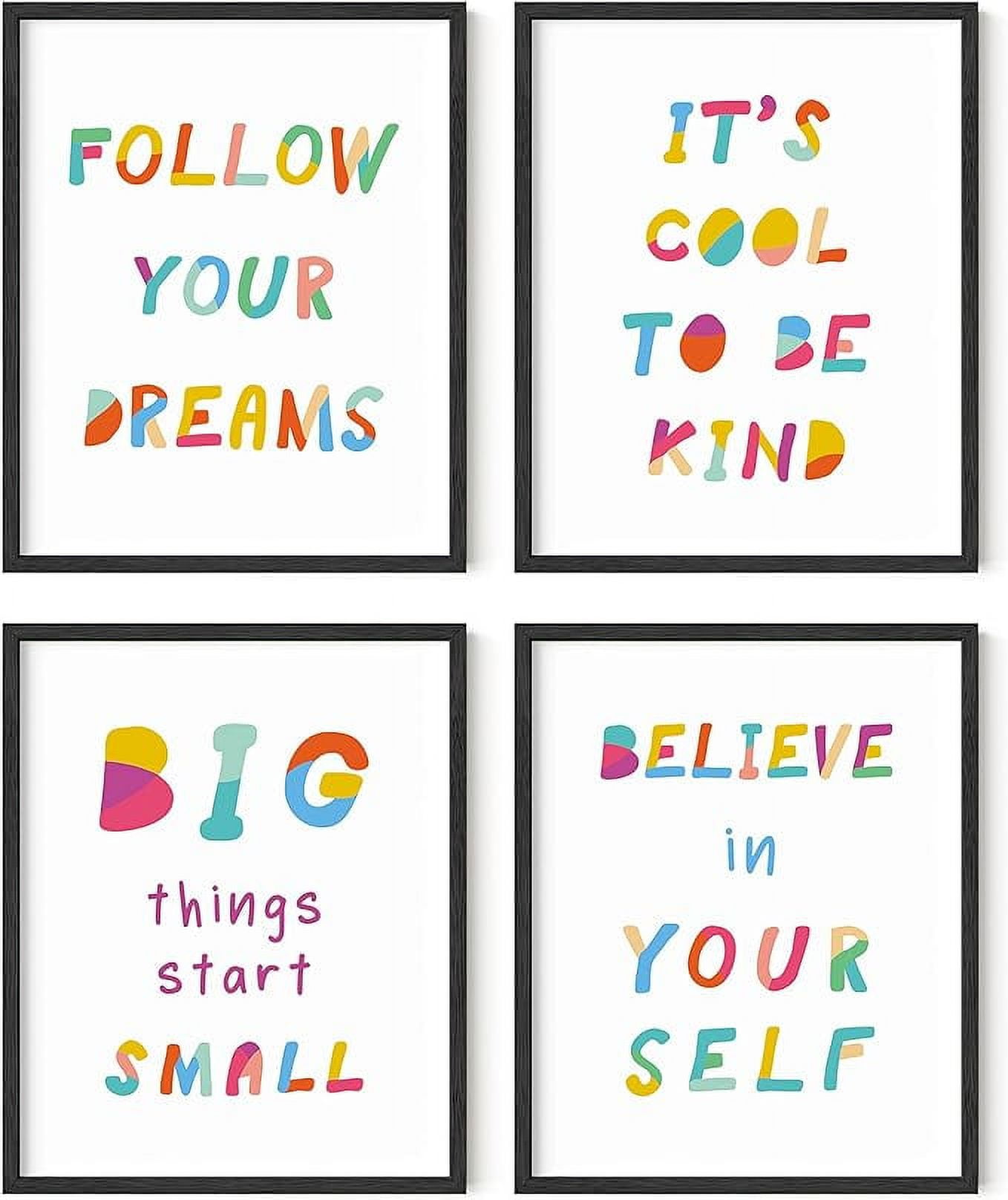 HAUS AND HUES Set of 4 Kids Motivational Posters & Kids Inspirational ...