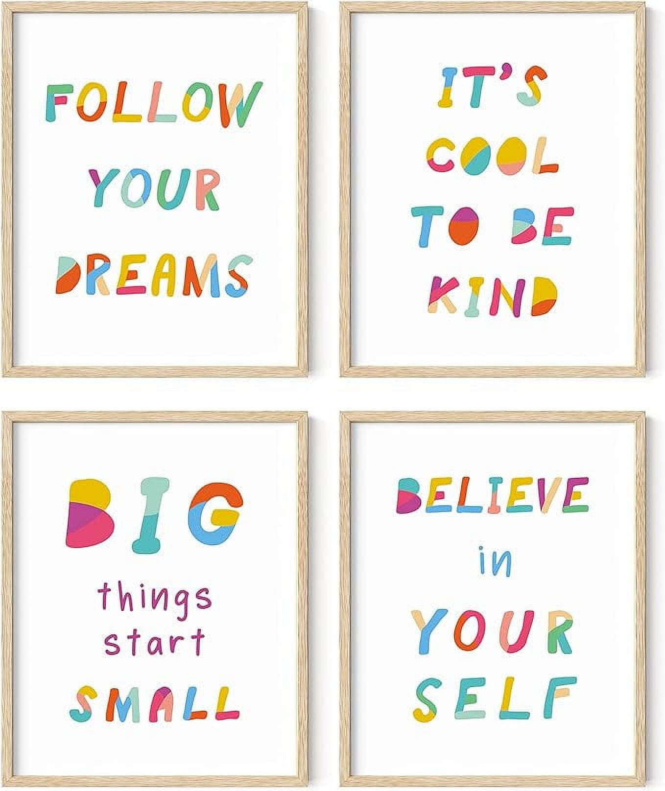 HAUS AND HUES Set of 4 Kids Motivational Posters & Kids Inspirational ...