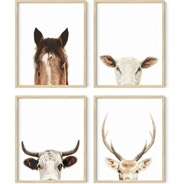 ADALE Highland Cow Decor Cute Animal Vintage Picture Modern Canvas Wall ...