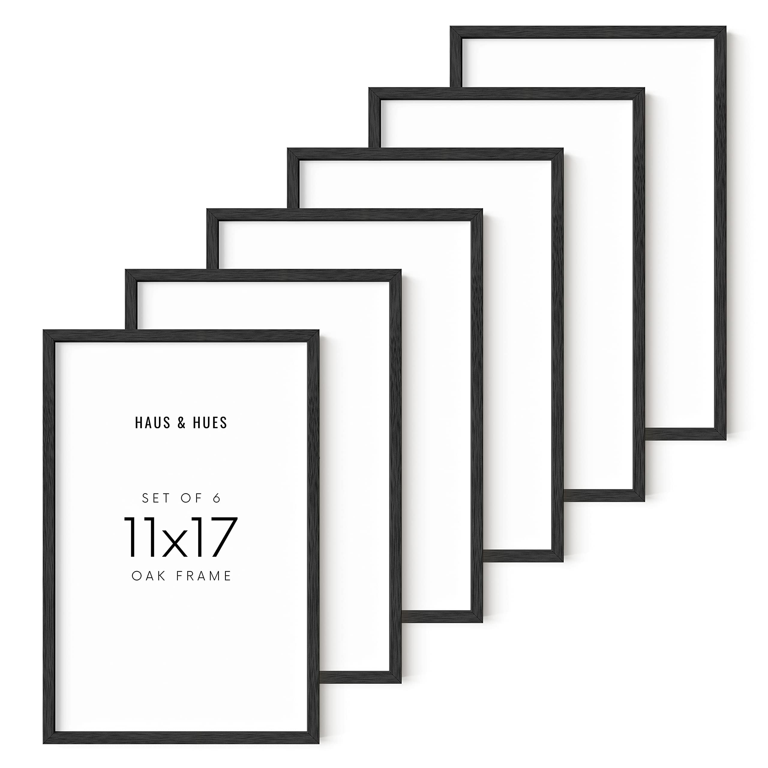 HAUS AND HUES Set of 6 11x17 Picture Frame - 11x17 Frames Black Picture ...