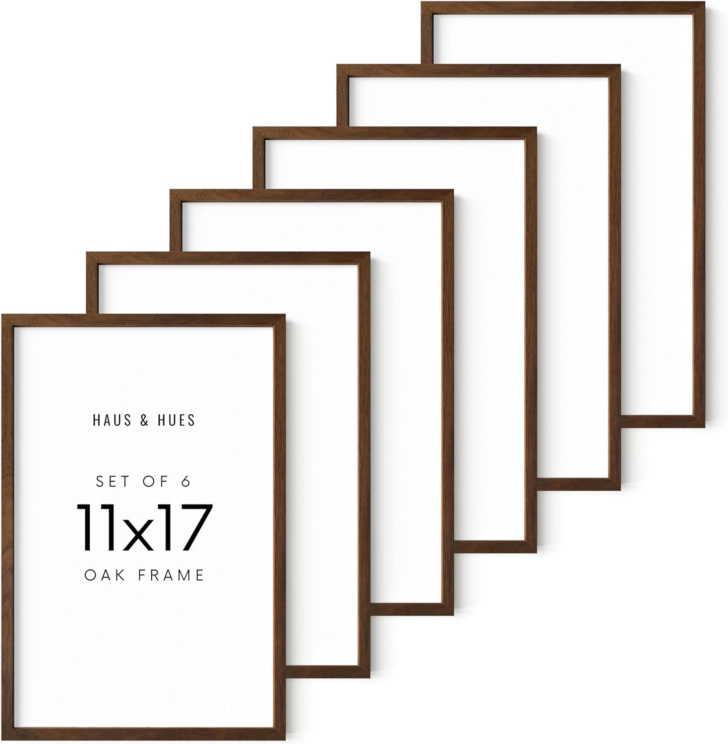 HAUS AND HUES Set of 6 11x17 Picture Frame - 11x17 Frames Wood Picture Frames, Collage Picture ...