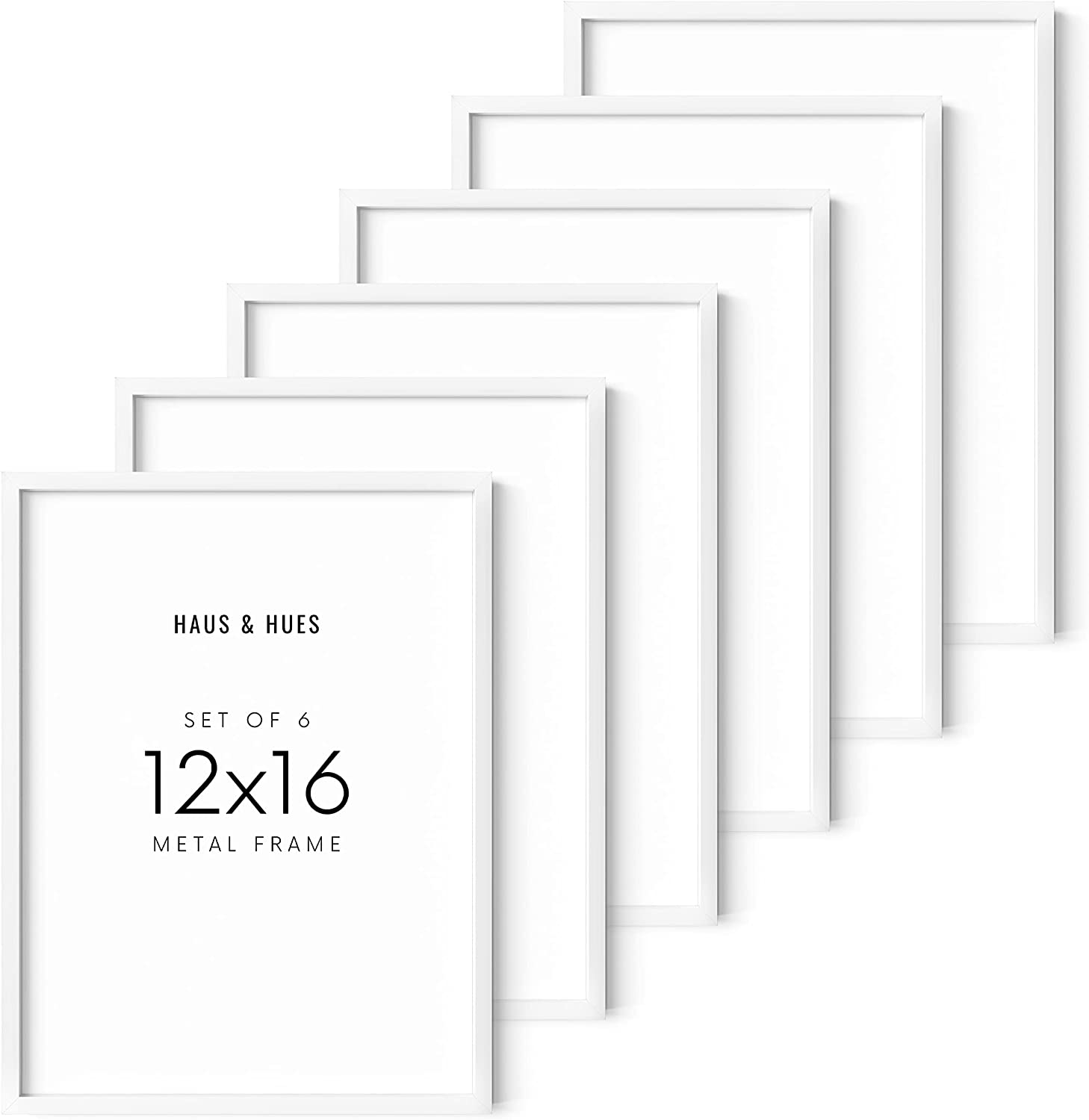 HAUS AND HUES Set of 6 12x16 Frames - Picture Frames 12x16 Set White ...
