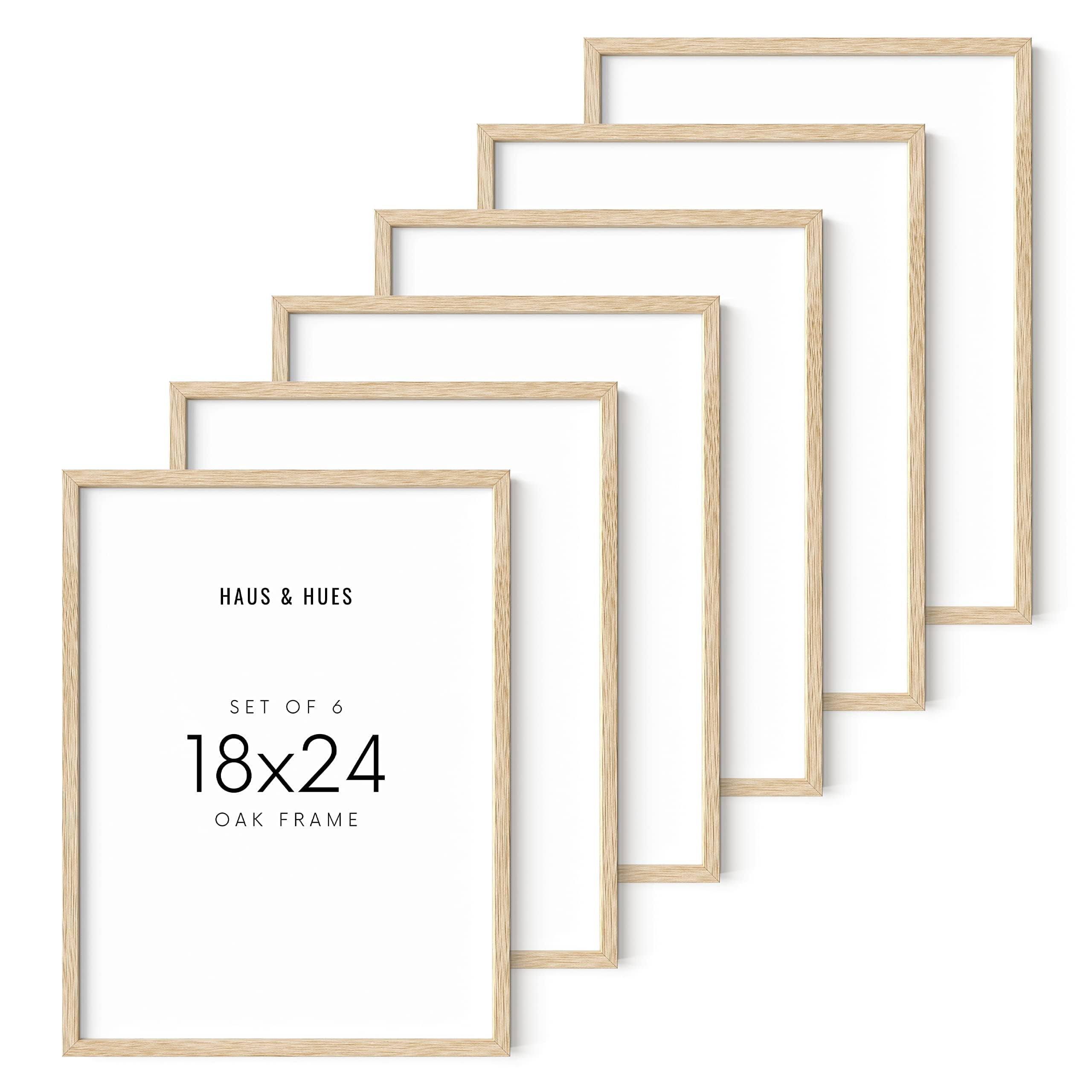 HAUS AND HUES Set of 6 Picture Frames 18 x 24 - Beige Poster Frames 18 ...