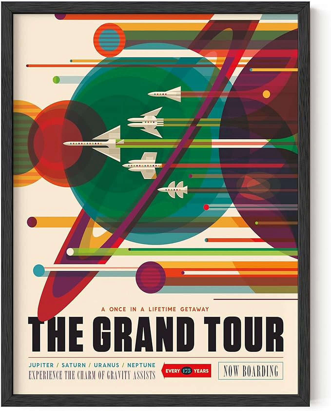 HAUS AND HUES Space Wall Art Retro Poster - Sci Fi Print NASA Posters ...