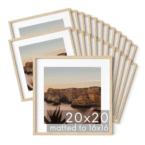 HAUS AND HUES Square Picture Frames 20 x 20 Set of 25 - Photo Gallery Wall Frame Set, Wood 20x20 ...