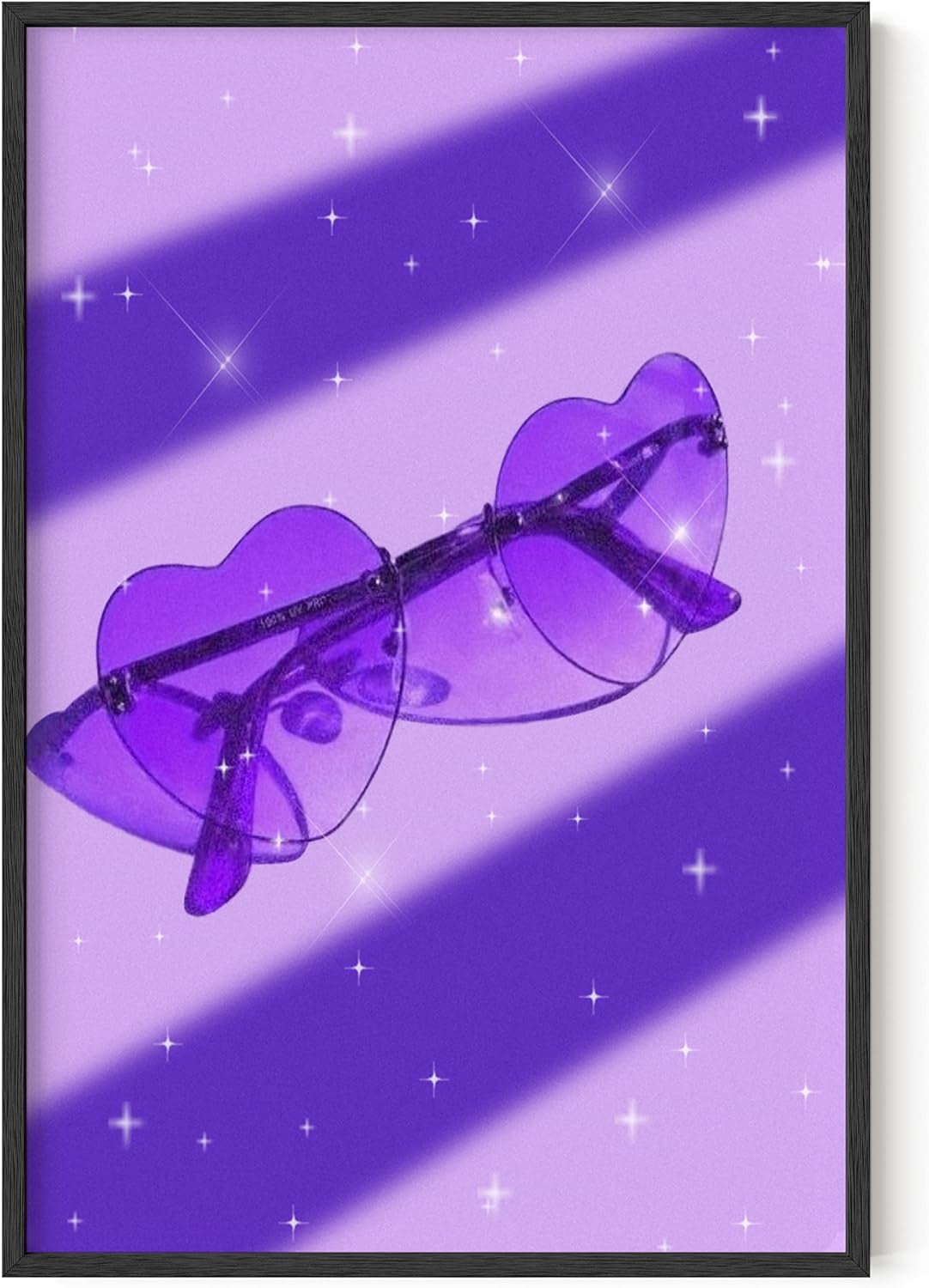 HAUS AND HUES Sunglass Art Purple Aesthetic Room Decor - Aesthetic Purple Wall Art & Cool ...