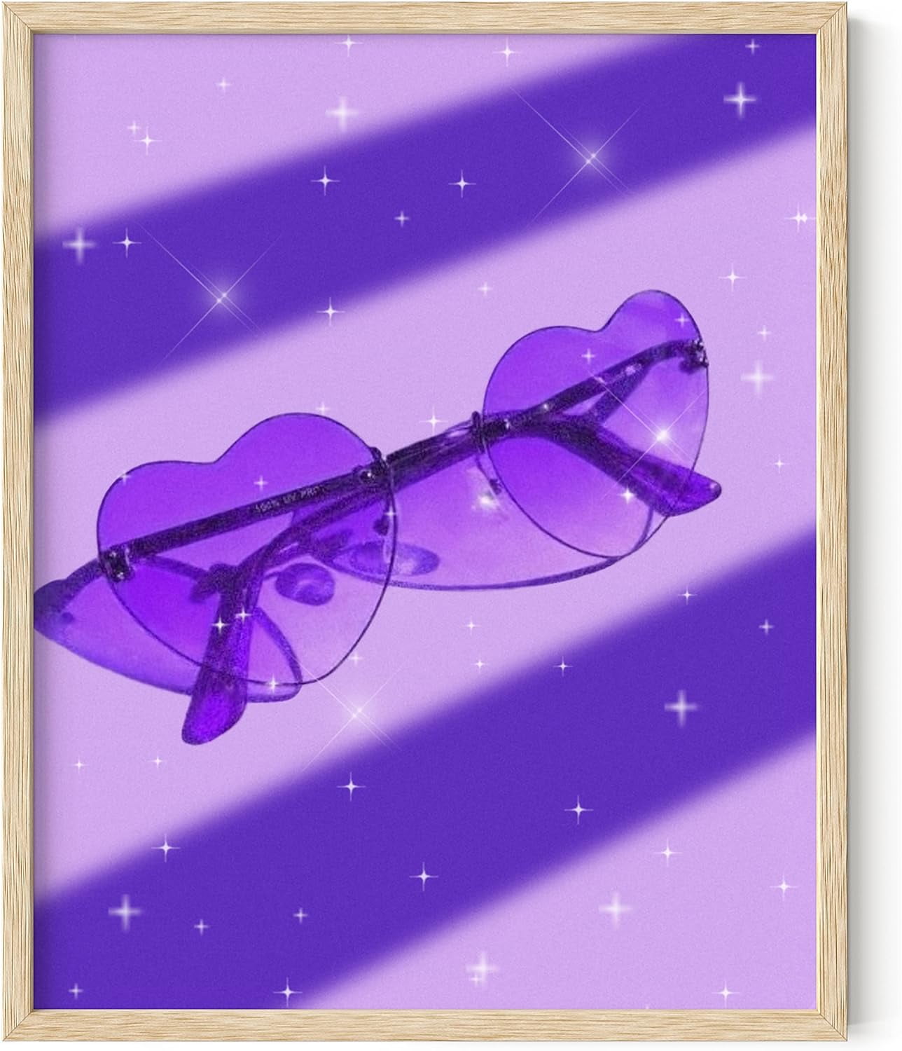 HAUS AND HUES Sunglass Art Purple Aesthetic Room Decor - Aesthetic Purple Wall Art & Cool ...