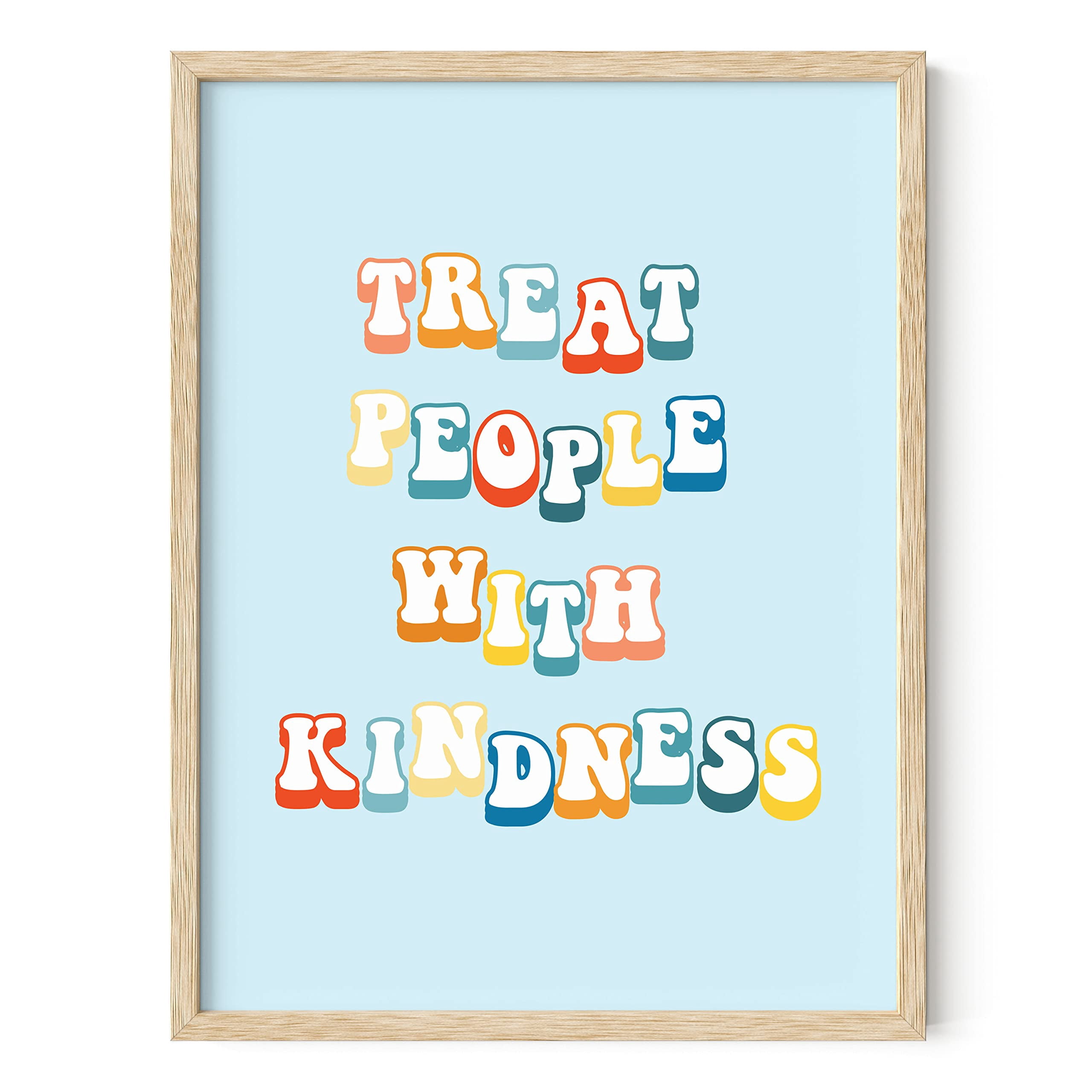 HAUS AND HUES Treat People with Kindness Poster - Positive Posters ...