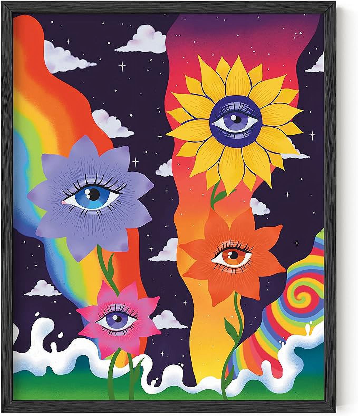 HAUS AND HUES Trippy Poster Aesthetic Poster - Y2K Wall Décor Hippie ...