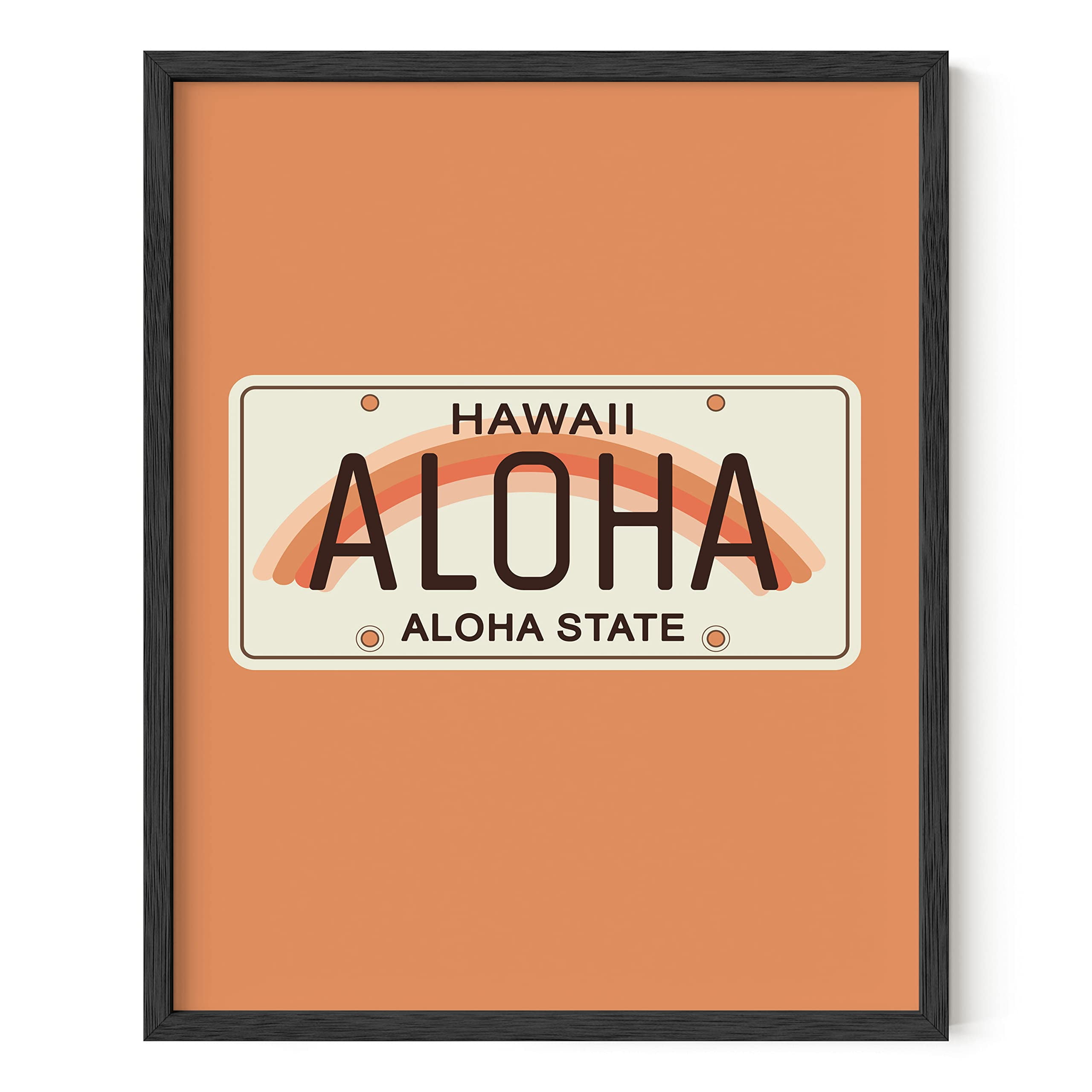 HAUS AND HUES Vintage Travel Posters Hawaii Surf Decor - Peach Wall ...