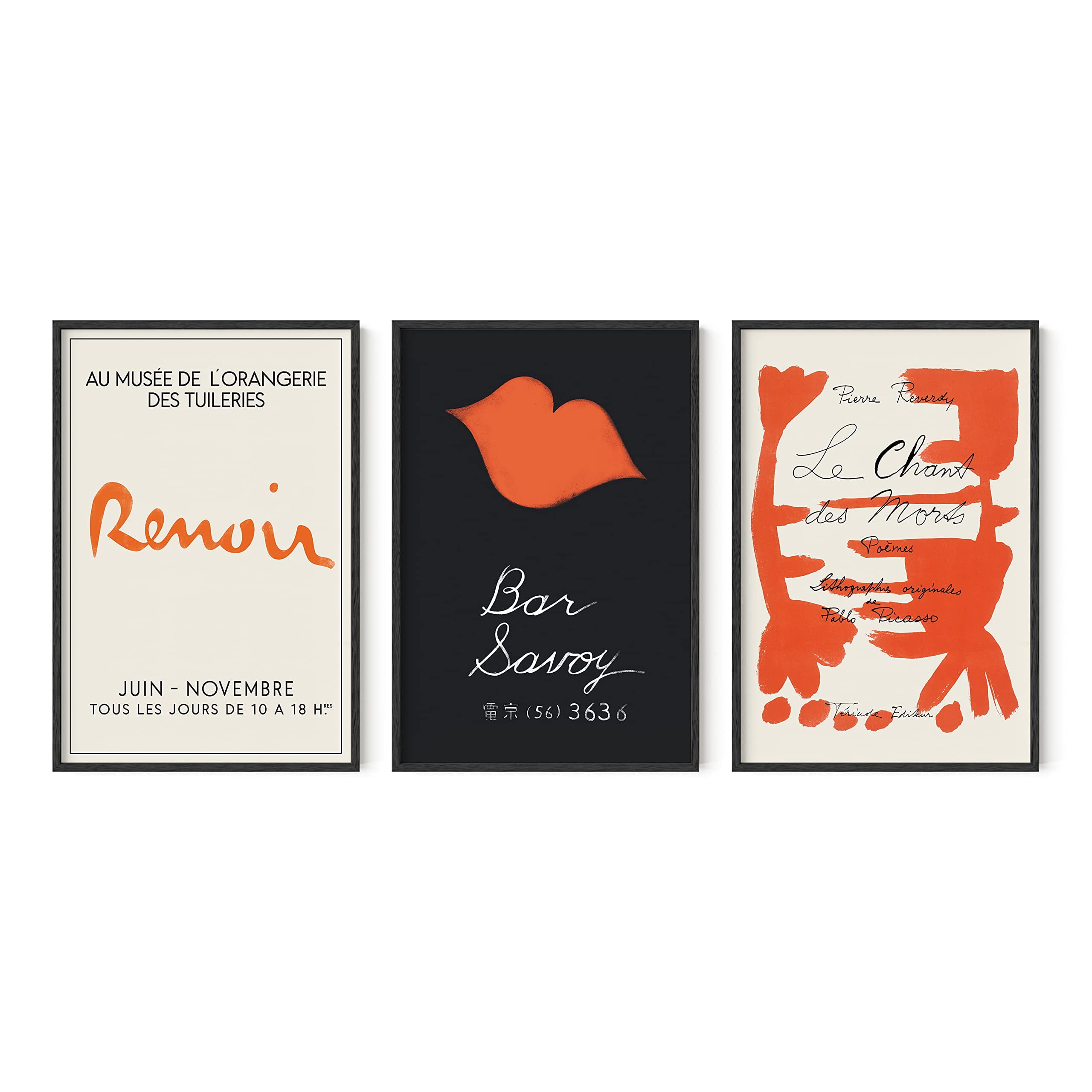 HAUS AND HUES Vintage Wall Decor - Set of 3 Vintage Posters for Room ...
