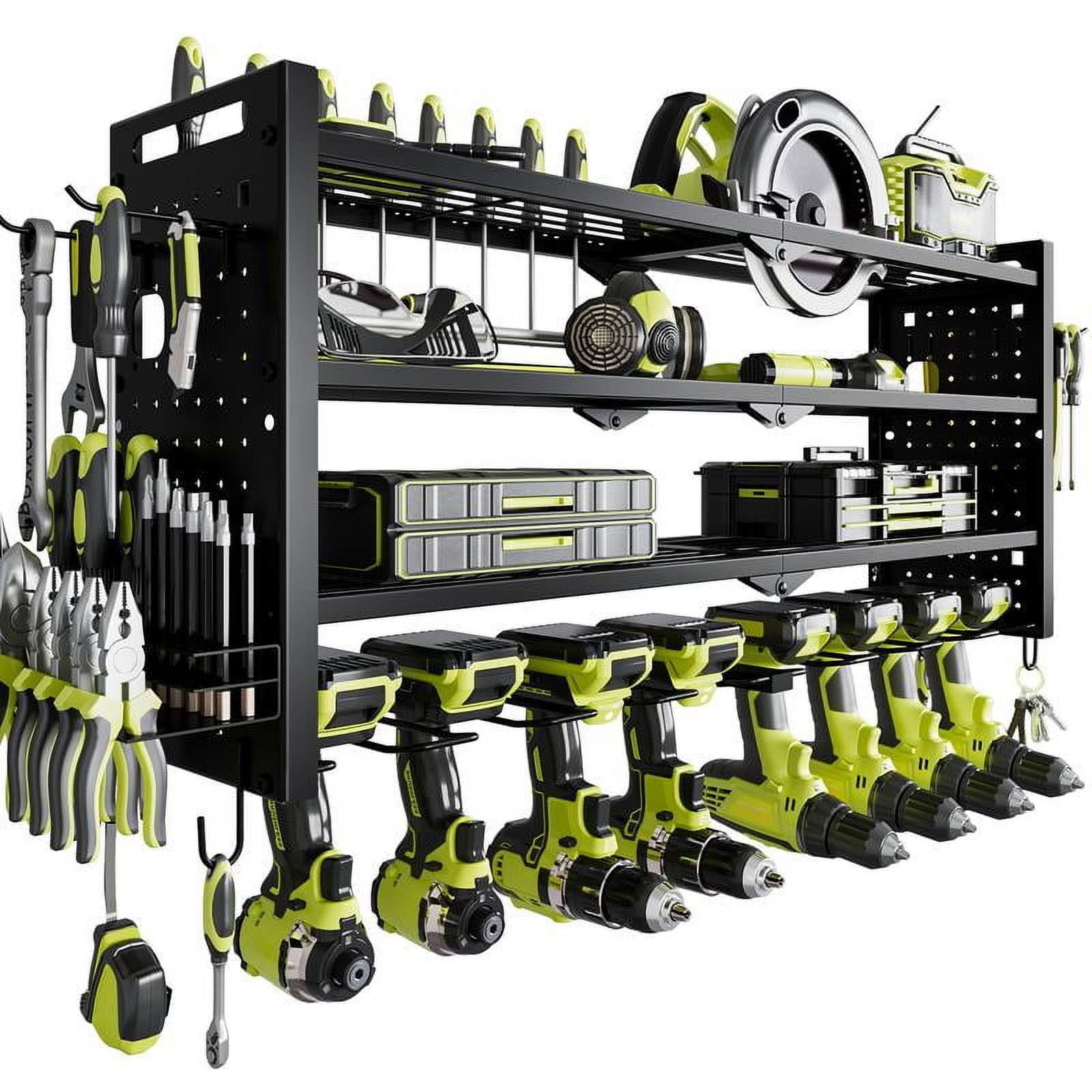 HAUSNEED-001/002/003 Tool Organizer Wall Mount, Tool Rack with 8 Drill ...