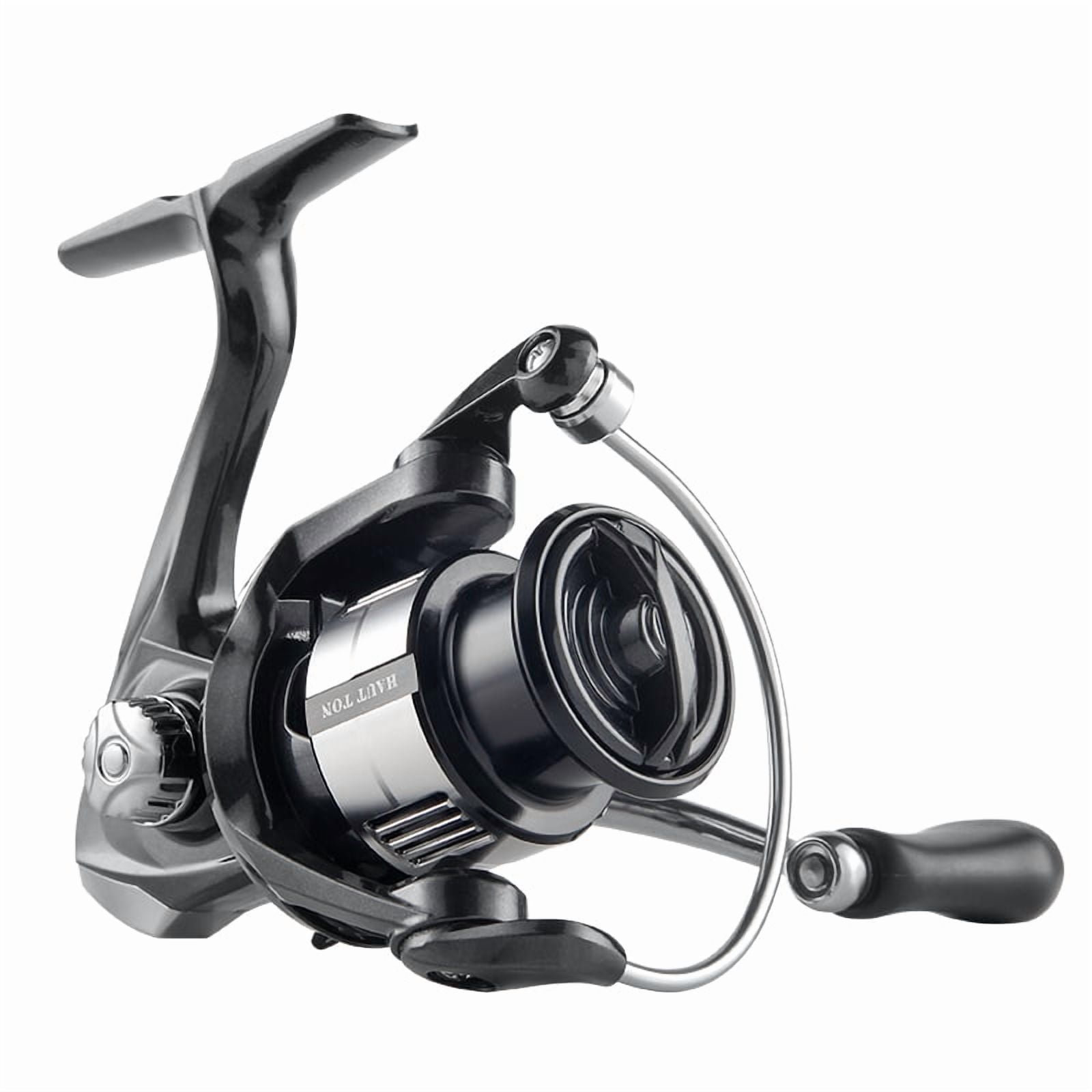 HAUT TON BLACK STEEL 1500-4000 Spinning Fishing Reel 5.2:1 High Speed 4 ...
