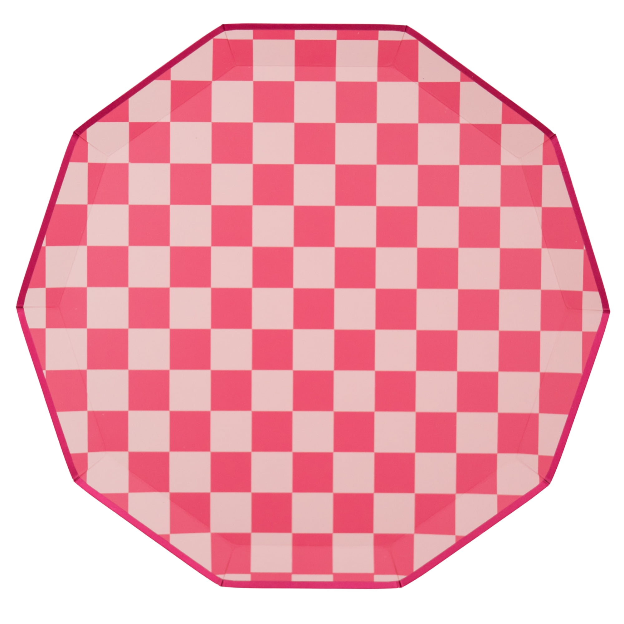 Haute Pink Signature Large Checker Plates - 8ct - Walmart.com
