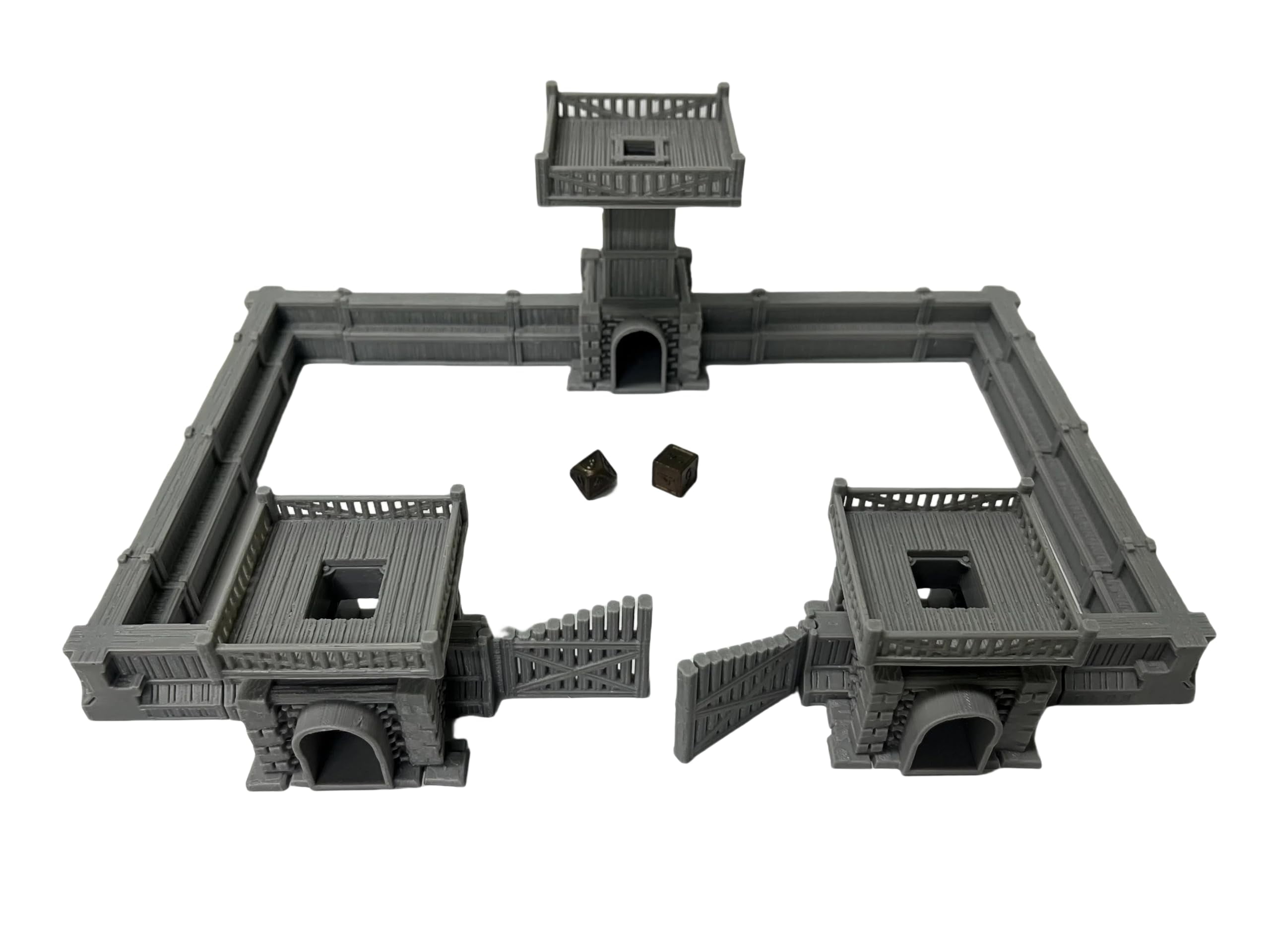 HAUTICO Medieval Battle Wall Terrain Set, 28mm Scale Miniature Scenery ...