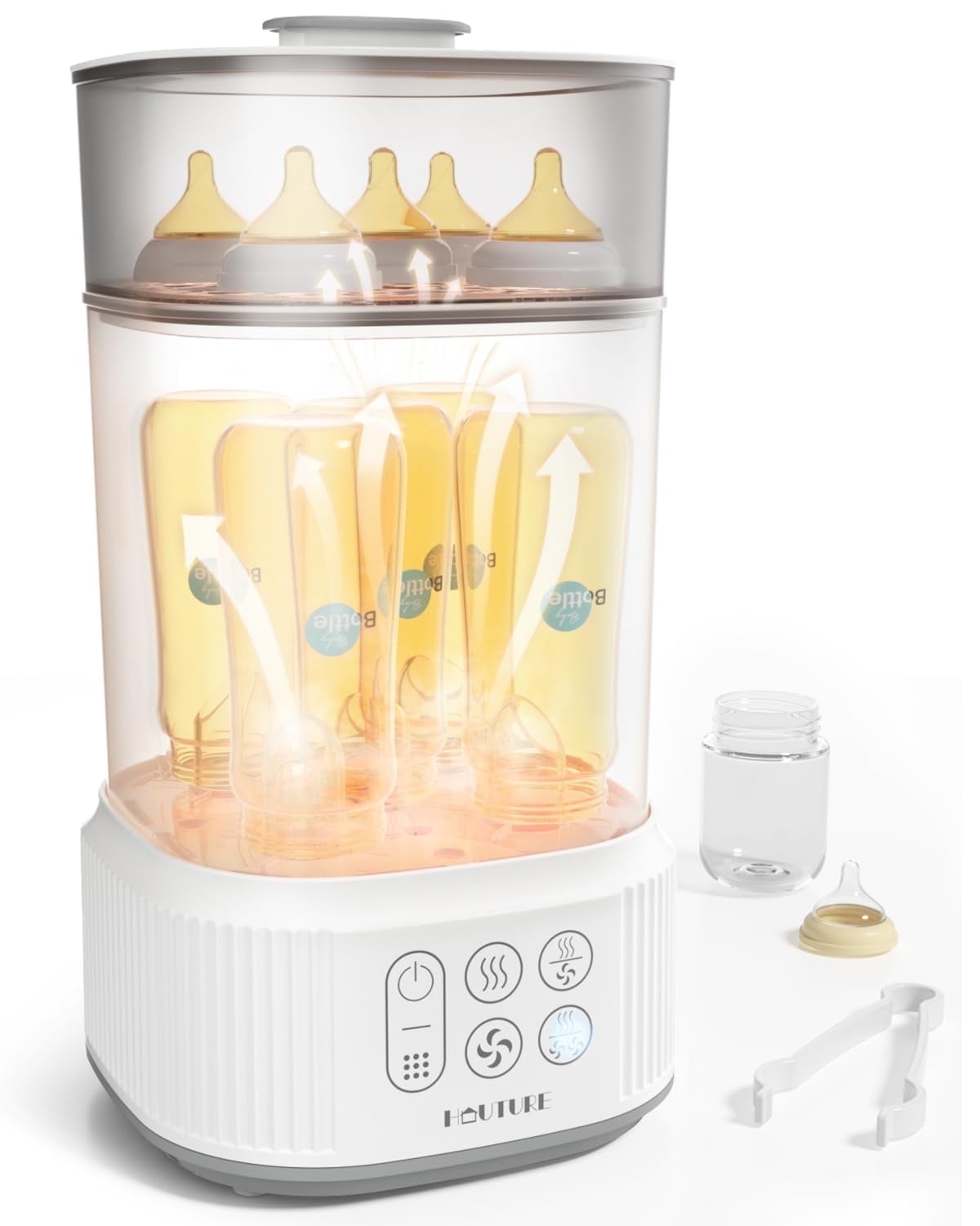 HAUTURE Bottle Sterilizer and Dryer, 4-in-1 Electric Steam Baby Bottle ...