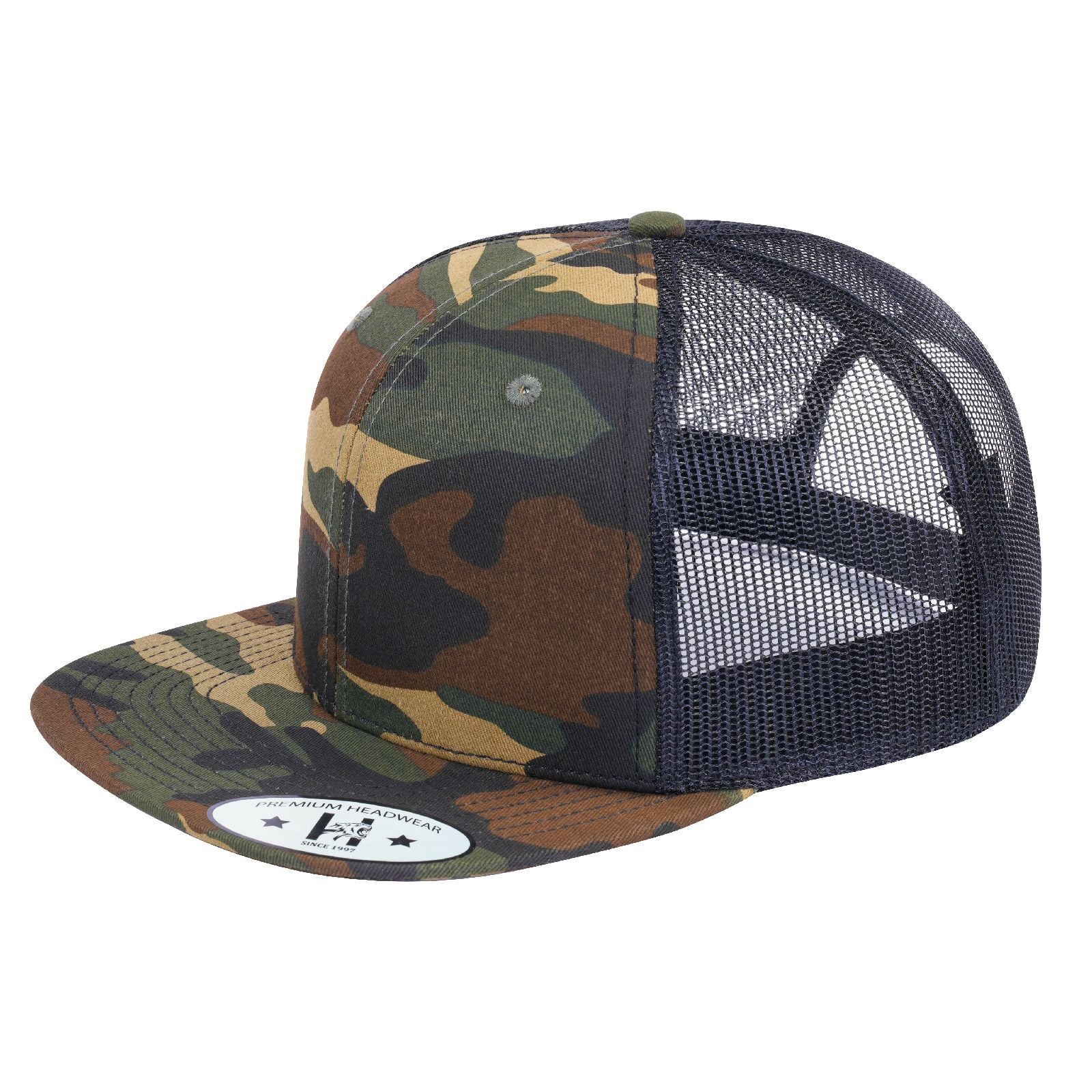 DECKY Army Camouflage Flat Bill Trucker Snapback Hats Hat Caps Cap For ...