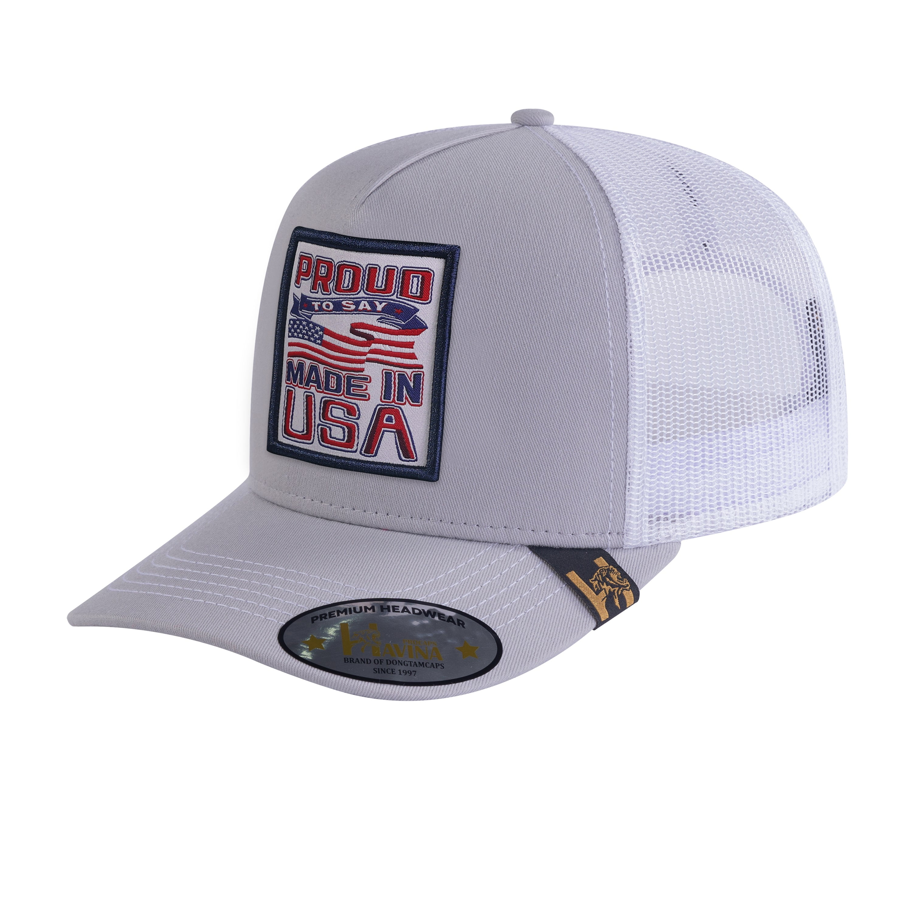 HAVINA PRO CAPS - Embroidered Proud To Say Made In US - 5 Panel Trucker ...