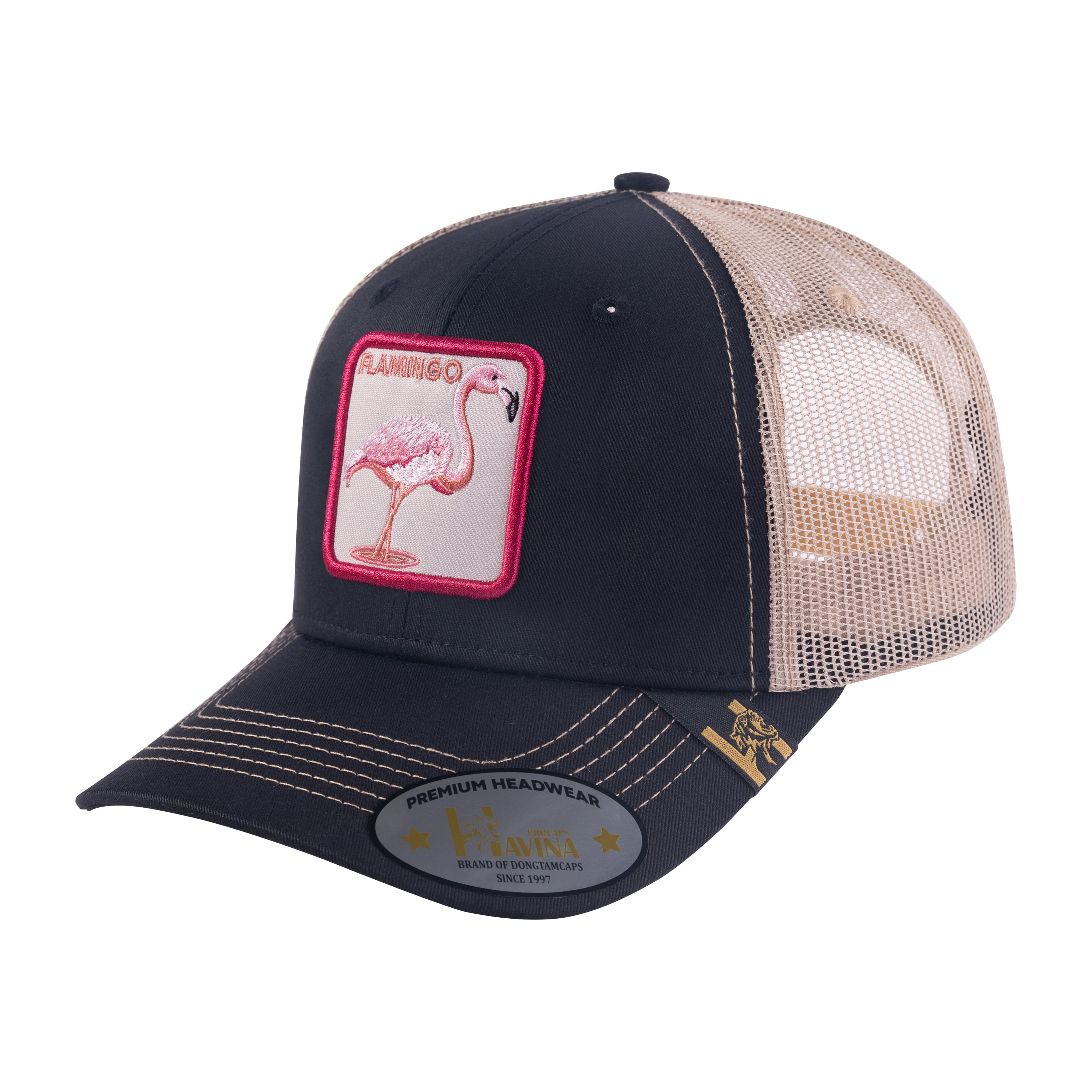 HAVINA PRO CAPS - Embroidered The Flamingo - 6 Panel Trucker Hat ...