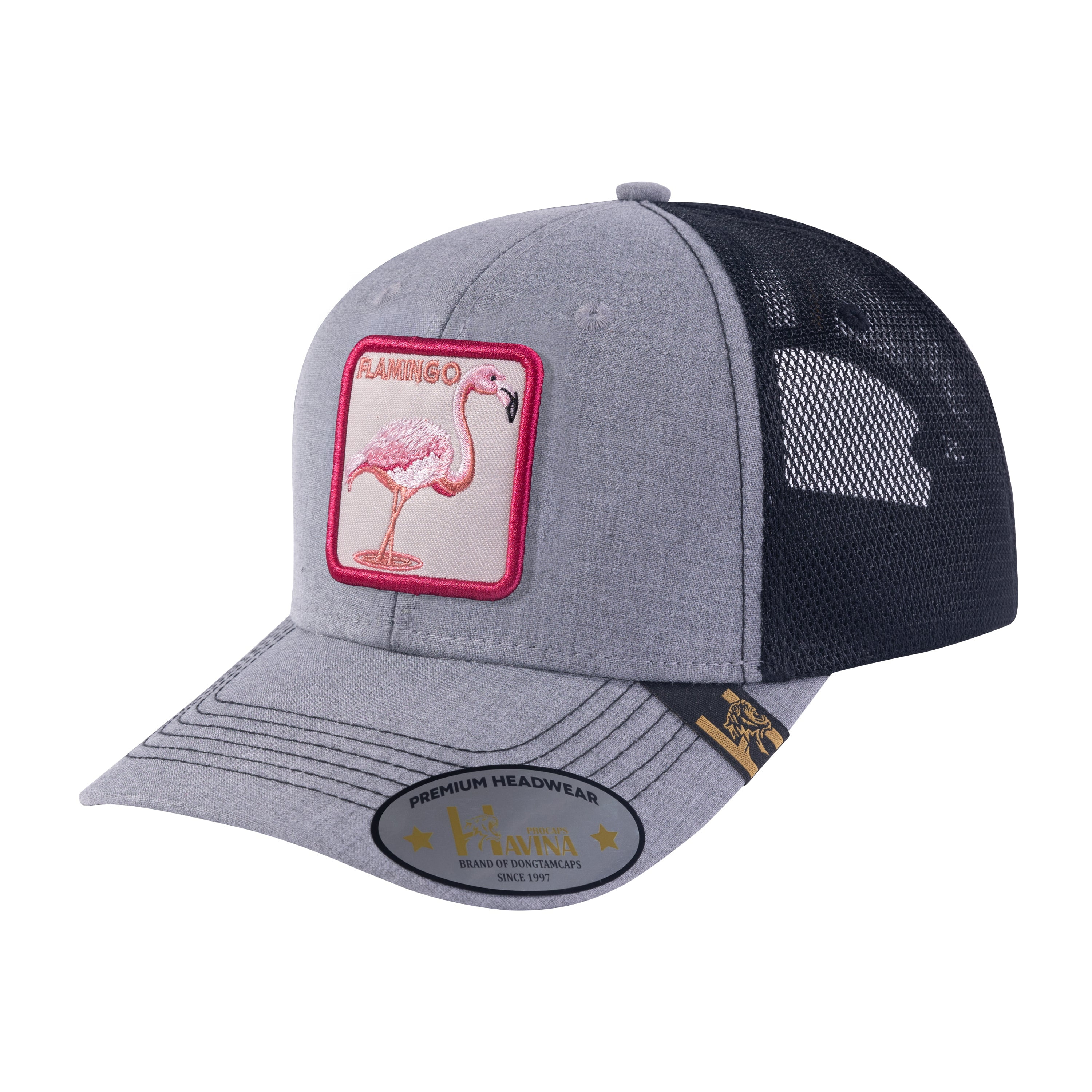 HAVINA PRO CAPS - Embroidered The Flamingo - 6 Panel Trucker Hat ...