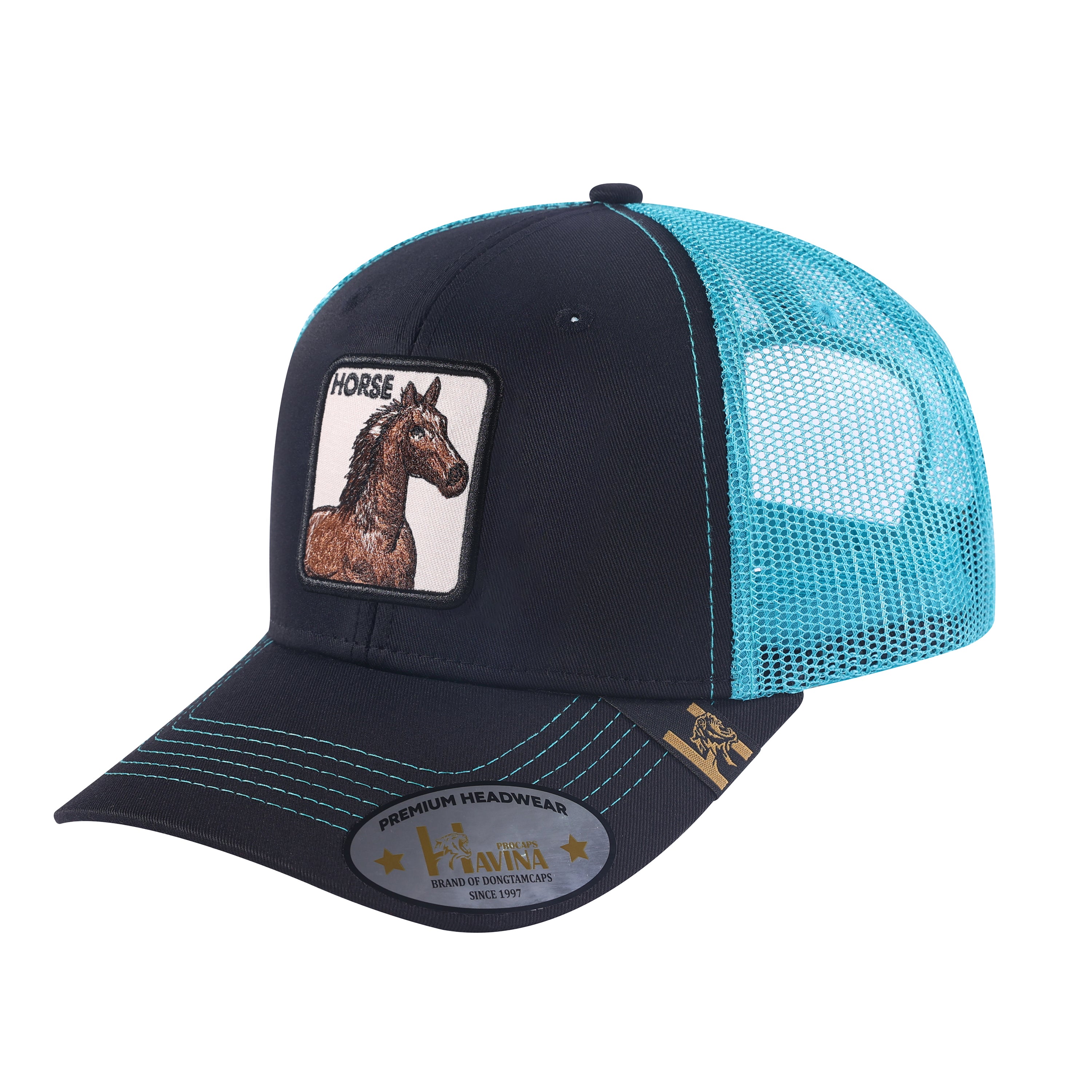 Ford Mustang Men's Official Licensed Embroidered Mustang Logo Hat Cap ...