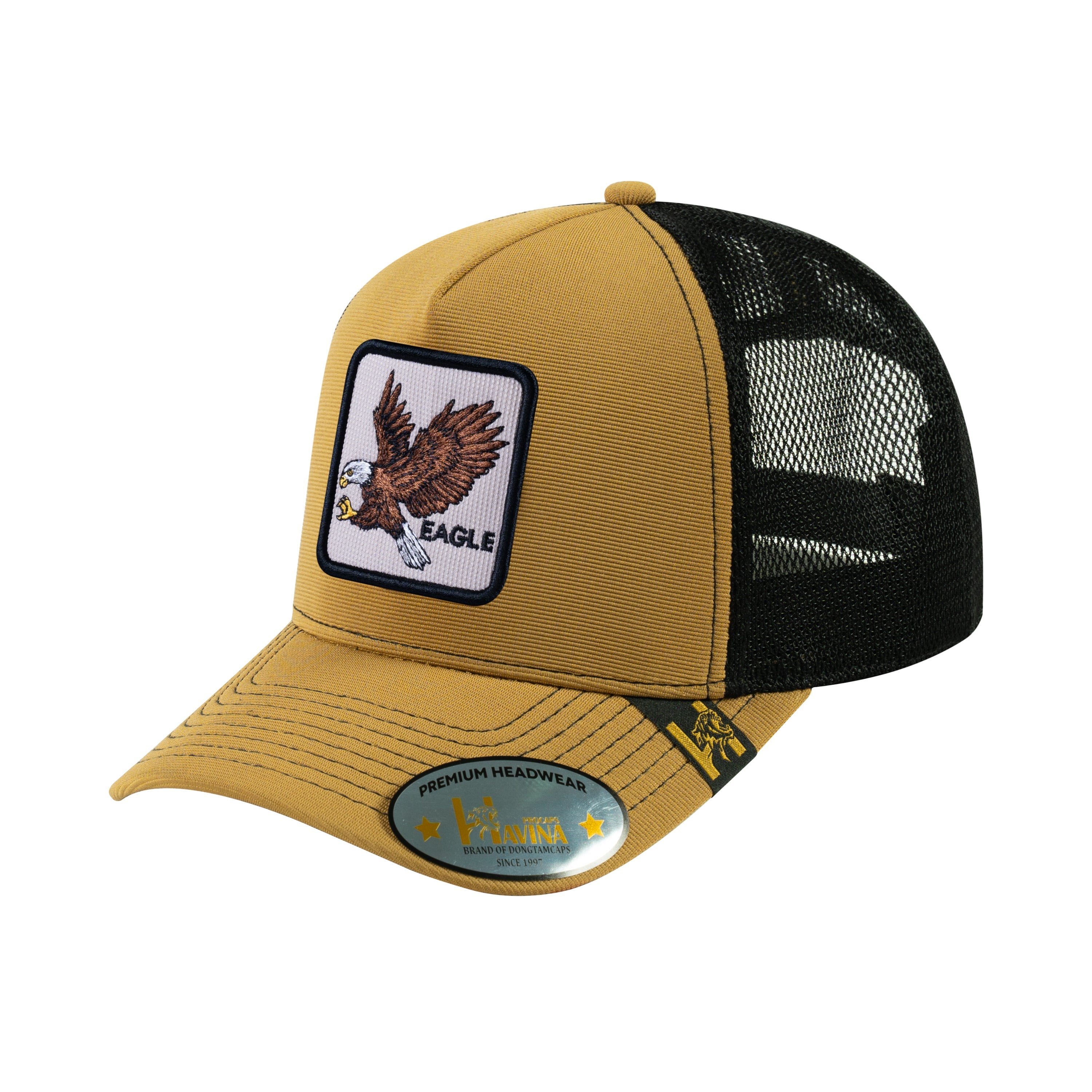 HAVINA PRO CAPS - V2 Embroidered The Eagle - 5 Panel Trucker Hat ...