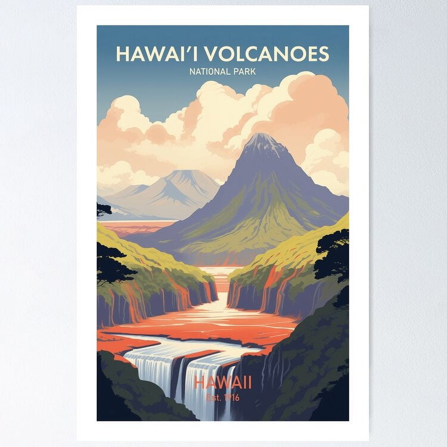HAWAII VOLCANOES NATIONAL PARK Poster, 8x12 UNFRAMED - Walmart.com