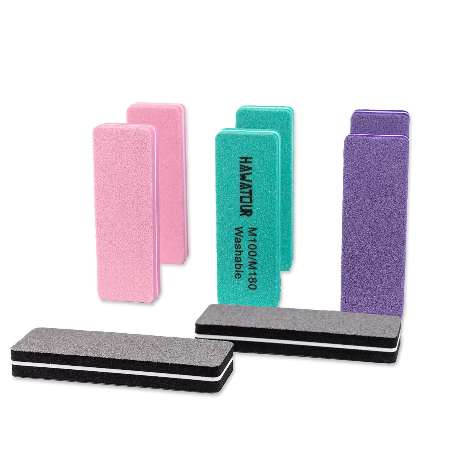 HAWATOUR Nail Files and Buffers, 8 Pieces Manicure Kit for Acrylic and ...