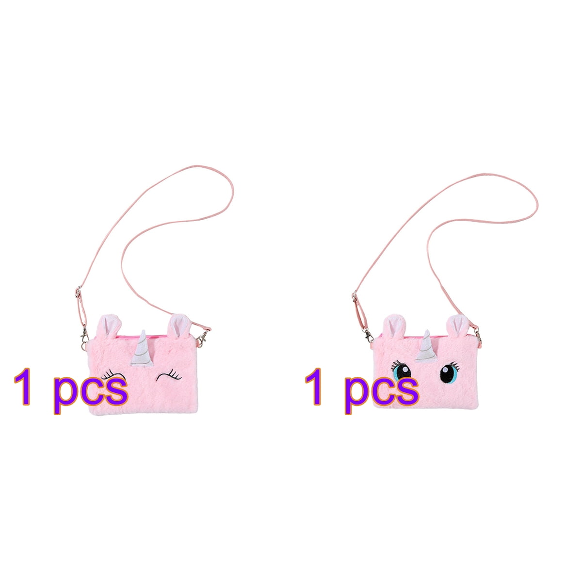HAWEE Cartoon Girls Plush Purses and Handbags Unicorn Coin Wallet Pouch ...