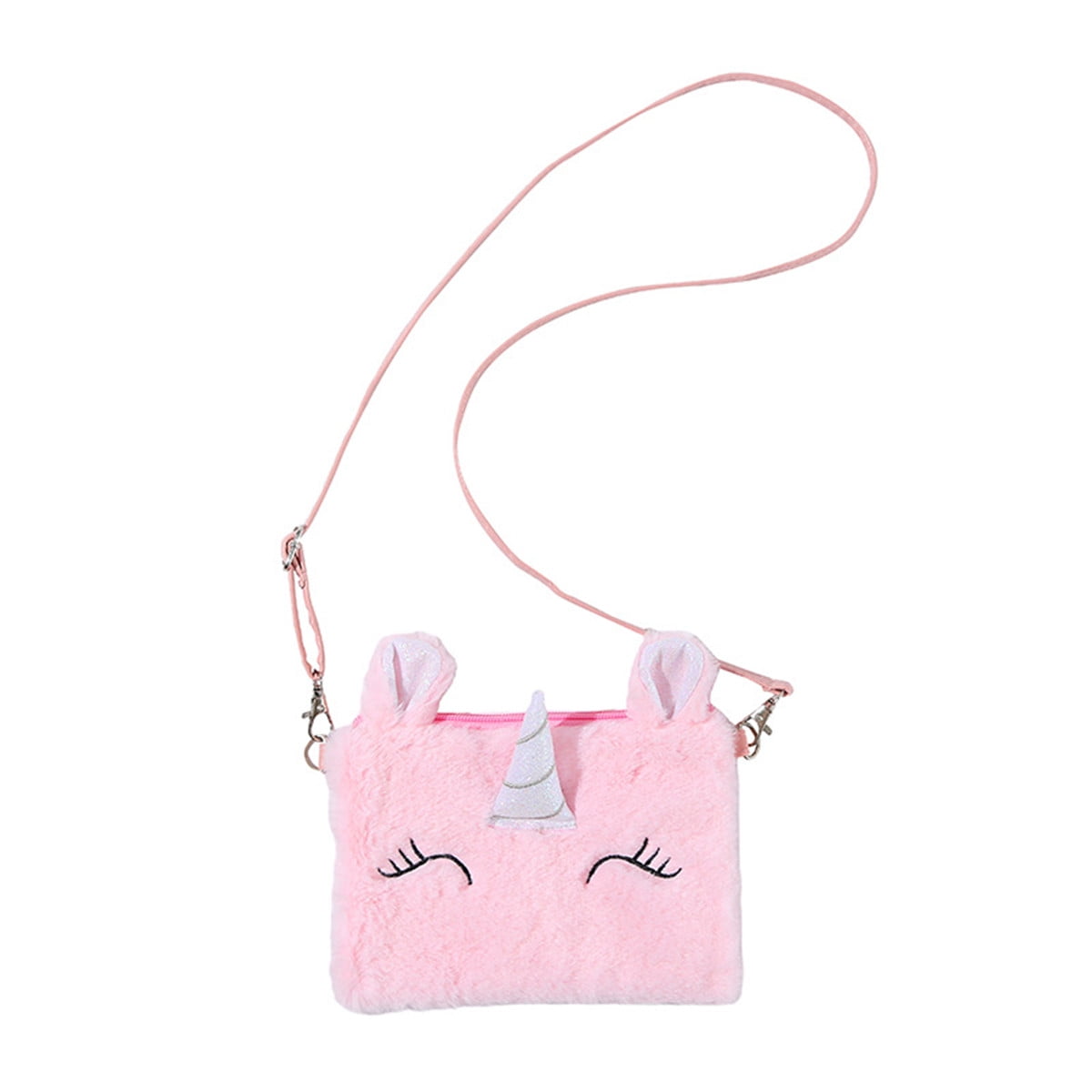 HAWEE Cartoon Girls Plush Purses and Handbags Unicorn Coin Wallet Pouch ...
