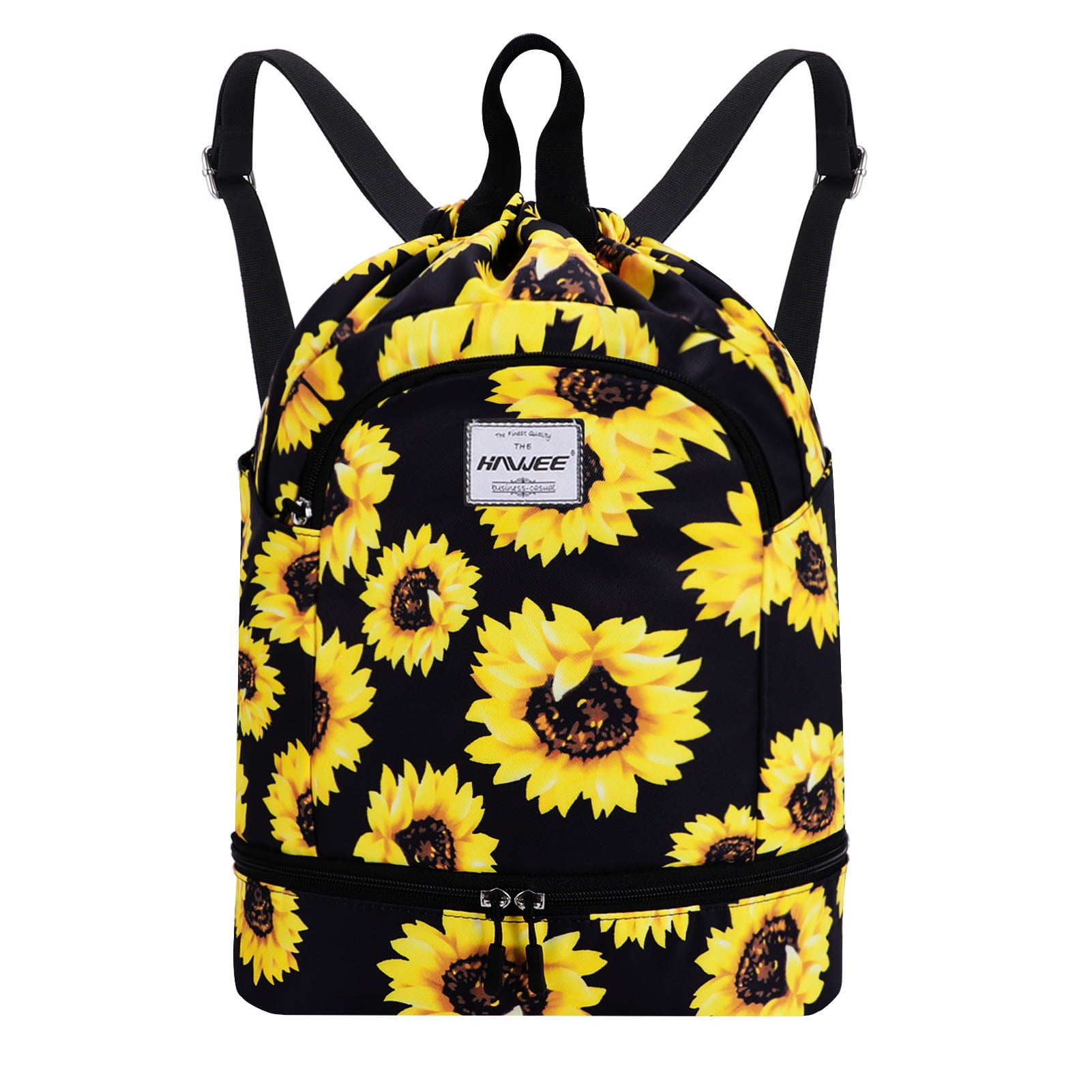HAWEE Dry Wet Drawstring Backpack with Shoe Compartment for Women ...