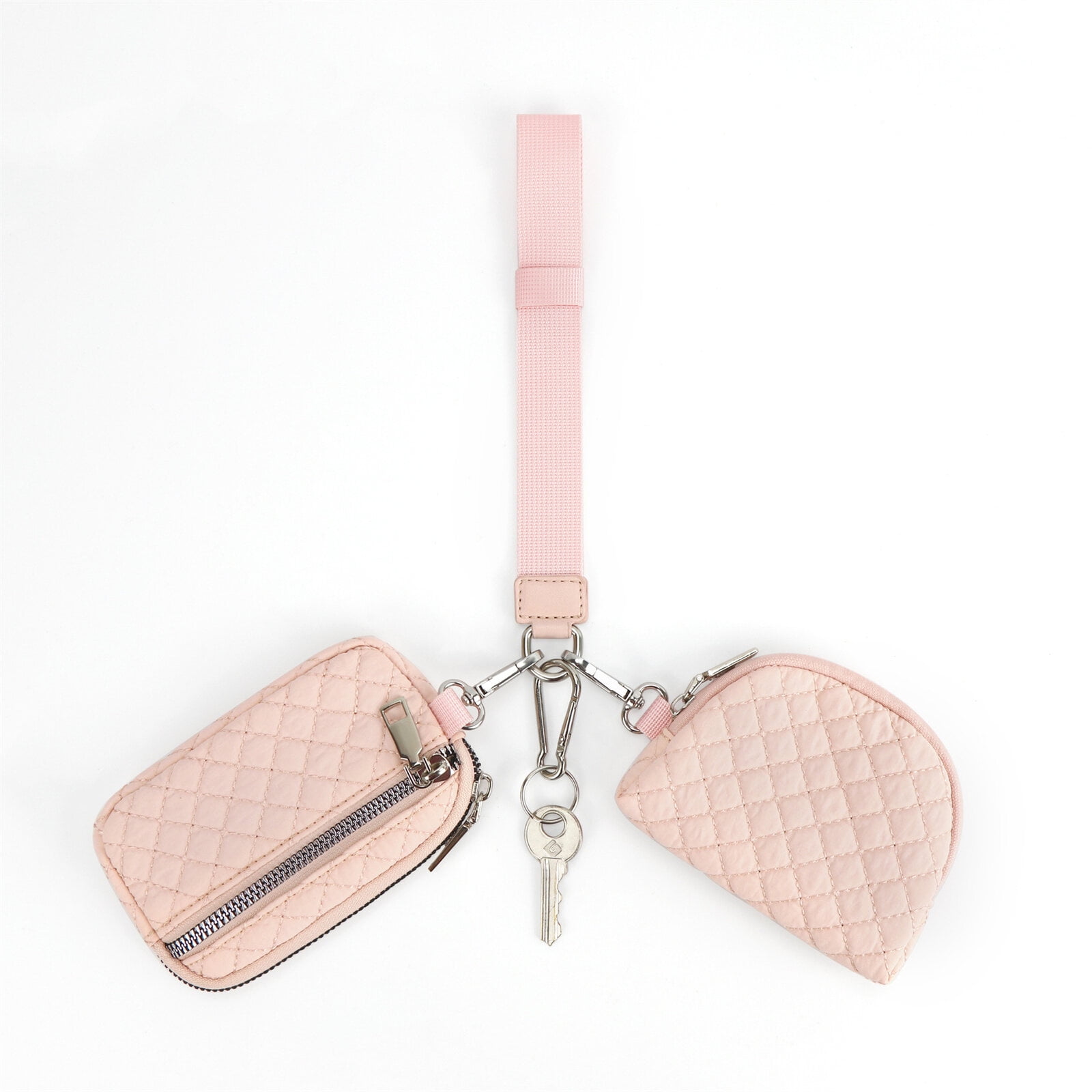 HAWEE Dual Pouch Wristlet Wallets for Women, Mini Zip Around Wristlet ...