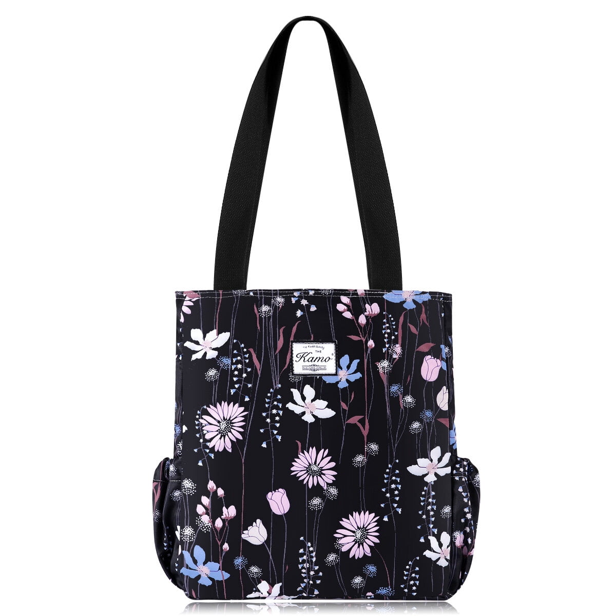 HAWEE Floral Tote Bag Large Shoulder Bag with Multi Pockets for Gym ...
