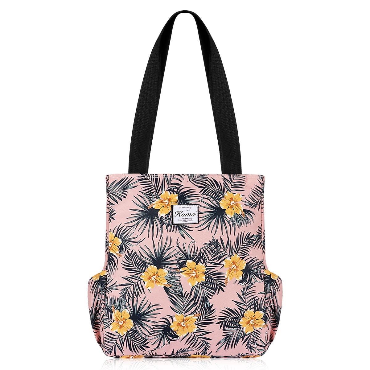 HAWEE Floral Tote Bag Large Shoulder Bag with Multi Pockets for Gym ...
