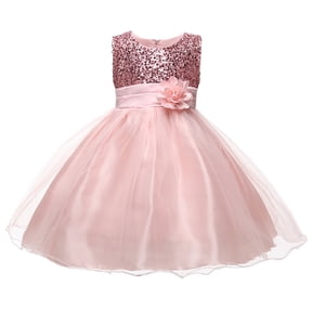 HAWEE Flower Girls Sequin Dress Rainbow Tutu Birthday Party Princess ...