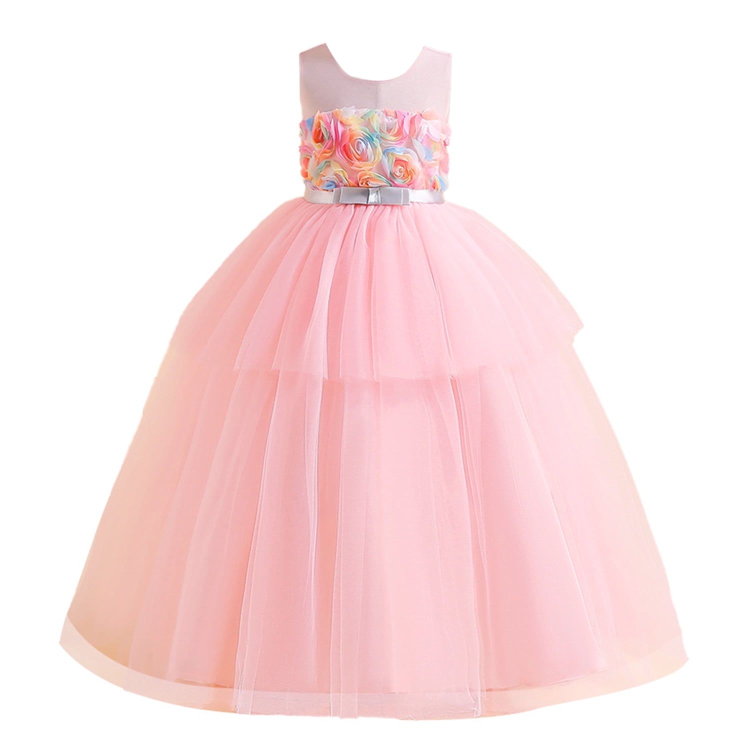 HAWEE Flowers Girls Tulle Lace Wedding Party Dress for Kids Communion ...