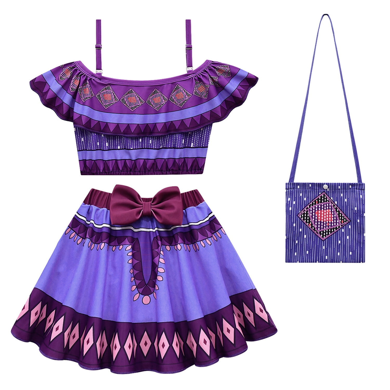 HAWEE Girls' Asha Swimsuit Top and Skirt Shorts Kids Cute Two-Pieces ...