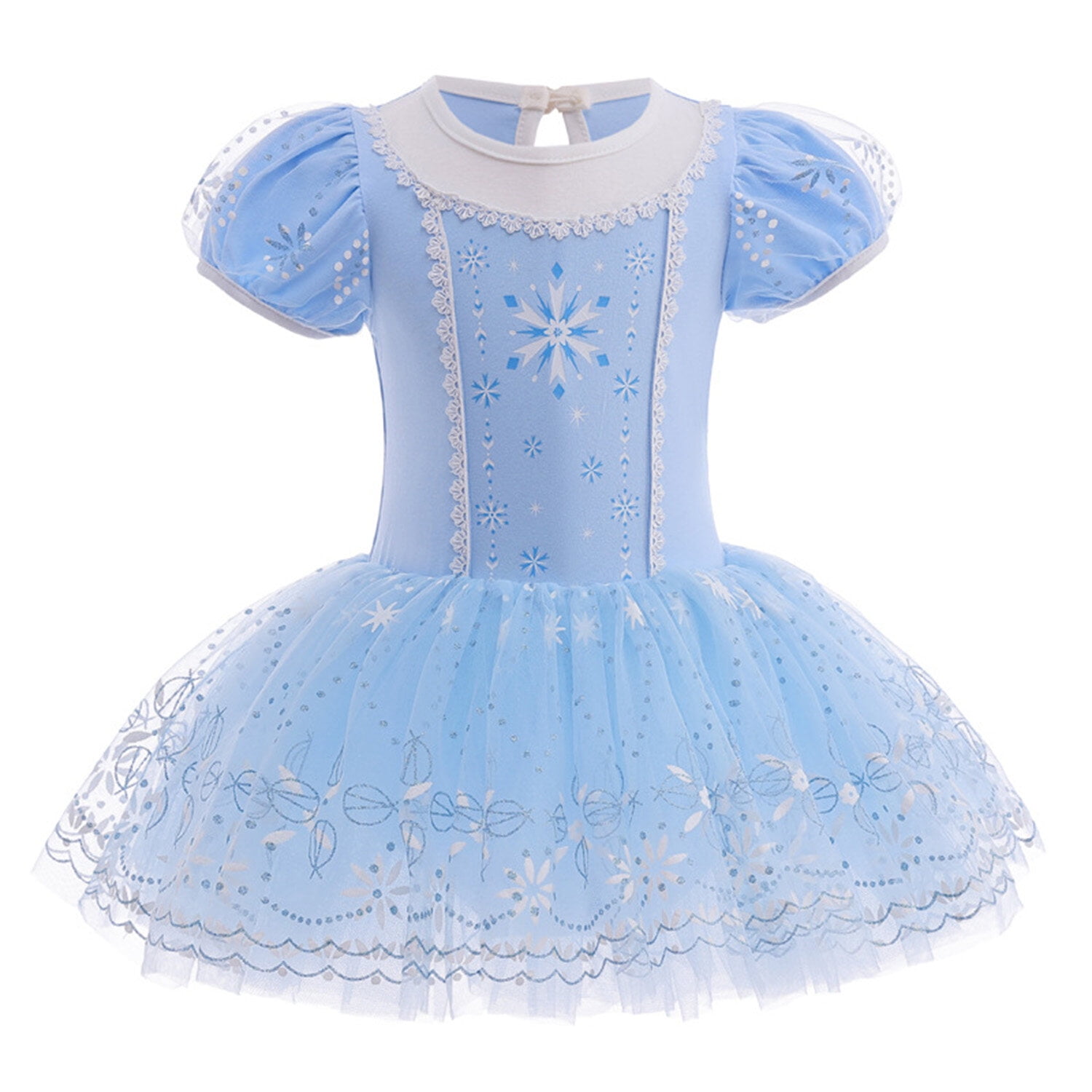 HAWEE Girls Ballet Dance Dress Princess Leotards Ruffle Sleeve Shiny ...