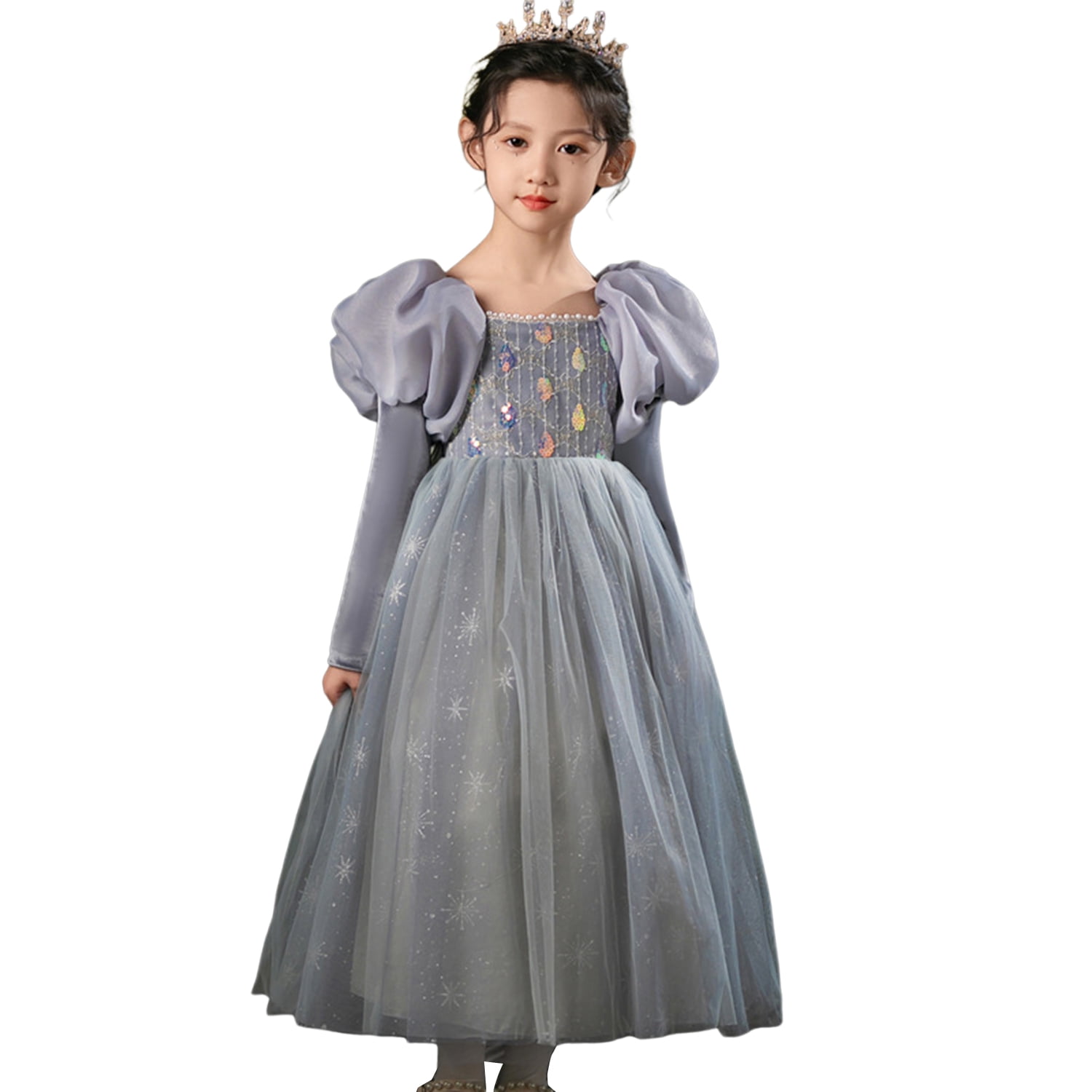 HAWEE Girls Cinderella Costume Halloween Princess Dress Long Sleeve ...