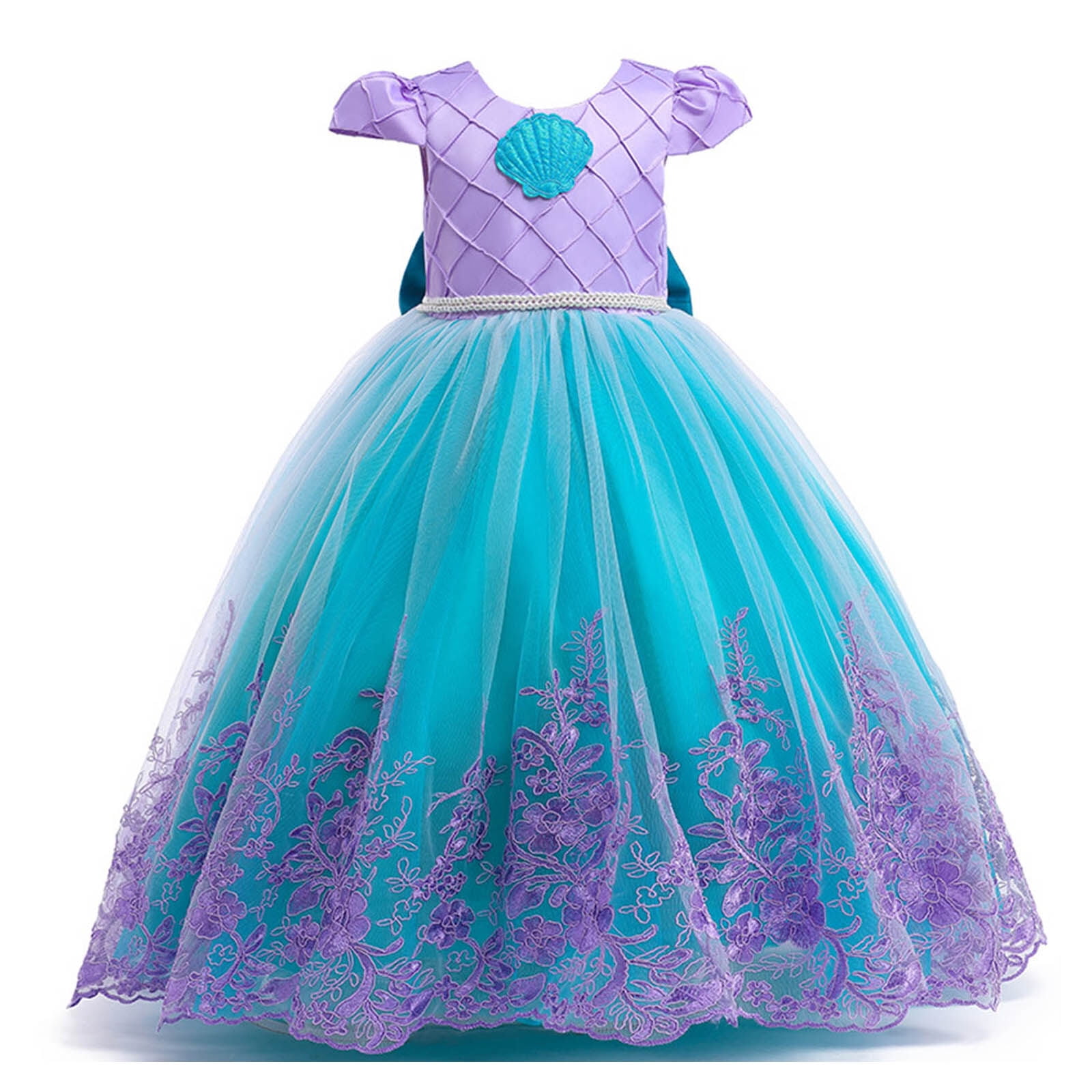 HAWEE Girls Mermaid Costume Princess Dress Up Lace Off Shoulder Evening ...