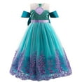 HAWEE Girls Mermaid Costume Princess Dress Up Lace Off Shoulder Evening ...