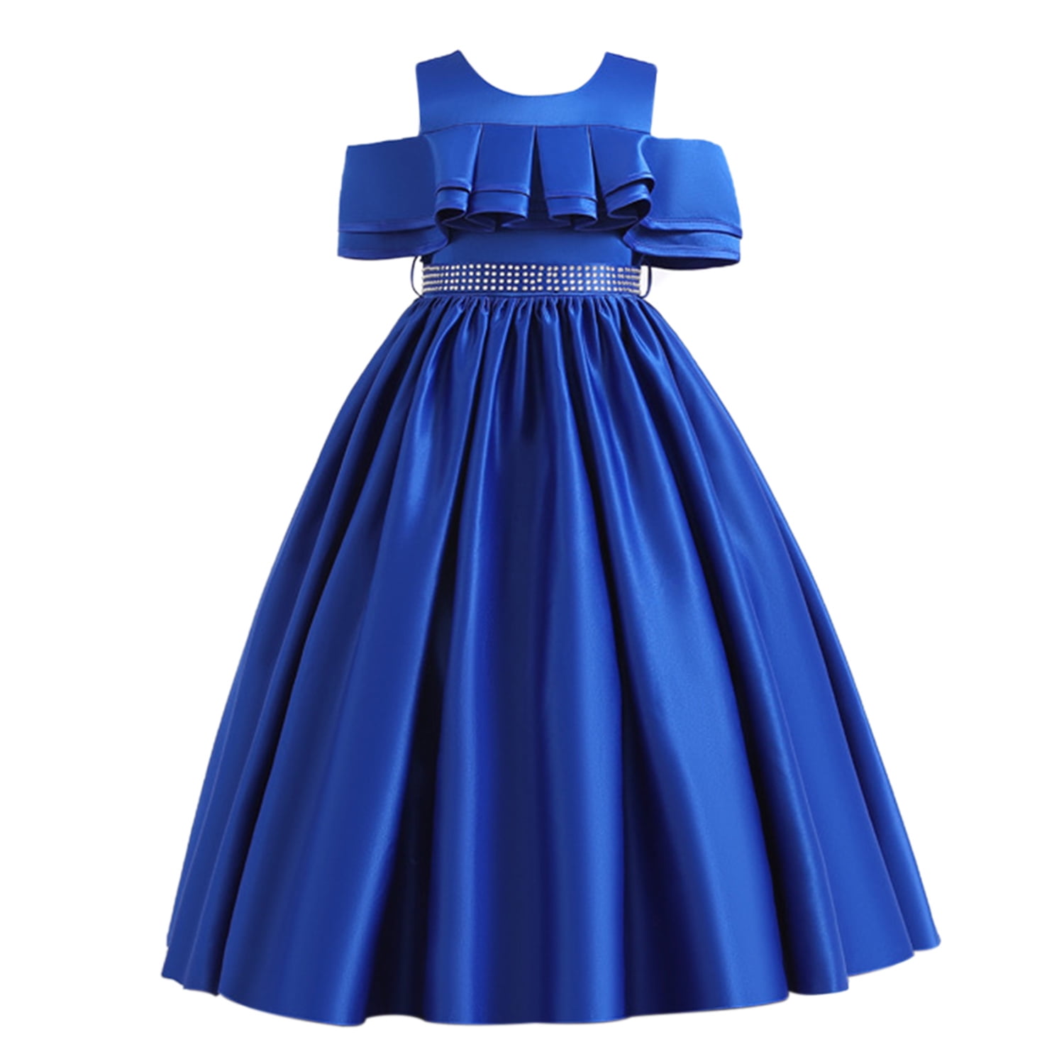 HAWEE Girls Off Shoulder Ruffles Dress for Girls Party Wedding Ball ...