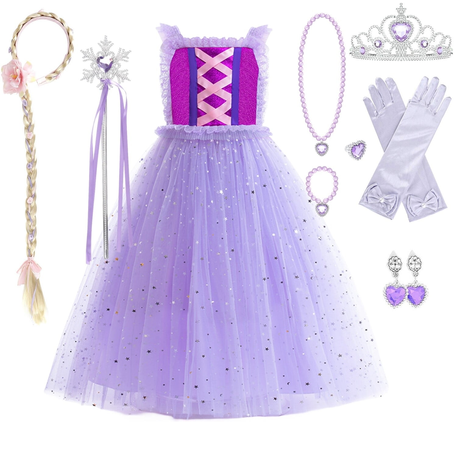 HAWEE Girls Princess Dress Up Costumes Halloween Birthday Party Dress ...